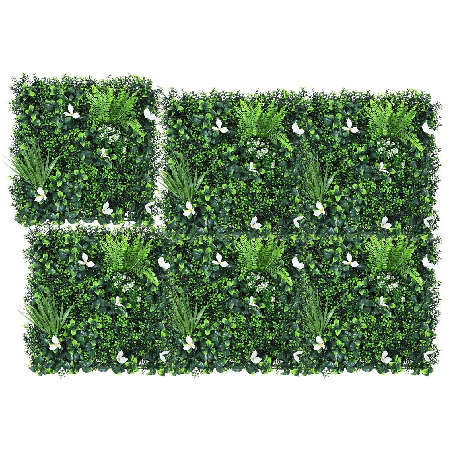 Ataucjin Artificial Grass Wall,6Pcs 20x20Inch Grass Wall Panels 4 ...