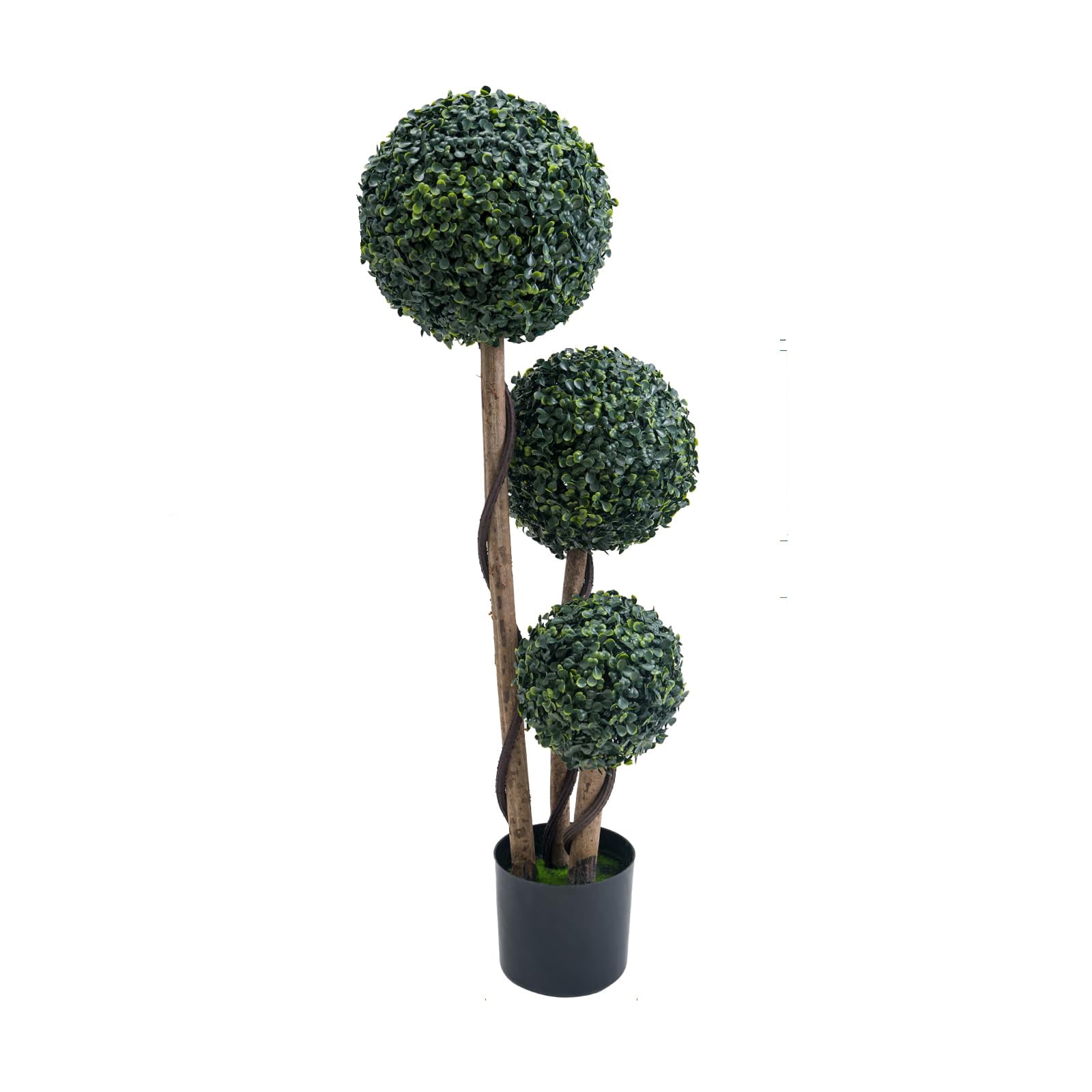 Ataucjin Artificial Topiary Ball Tree,Artificial Boxwood Triple Ball ...