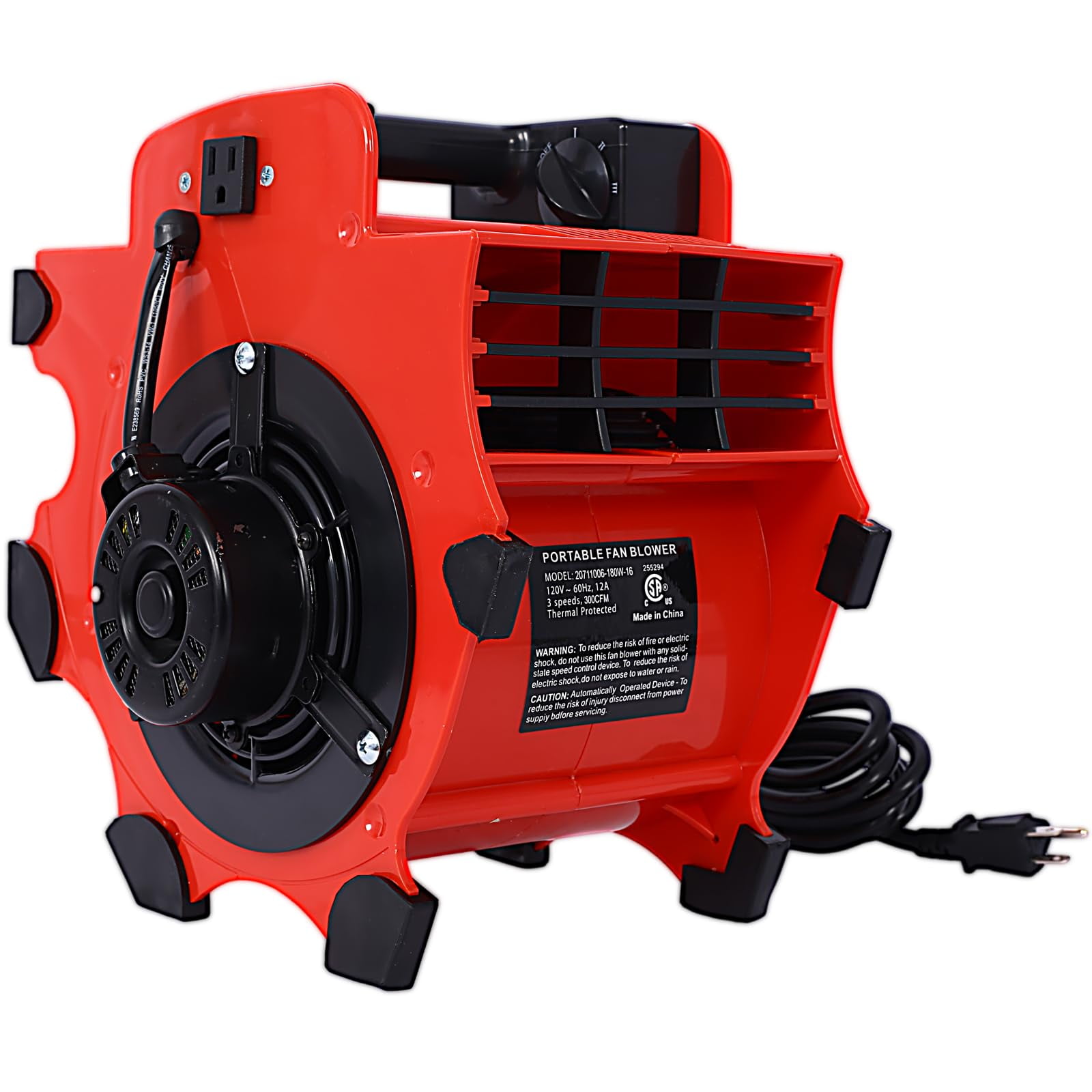 Ataucjin Big Workforce Blower, 3 Speed Motor Portable Air Mover, Carpet ...