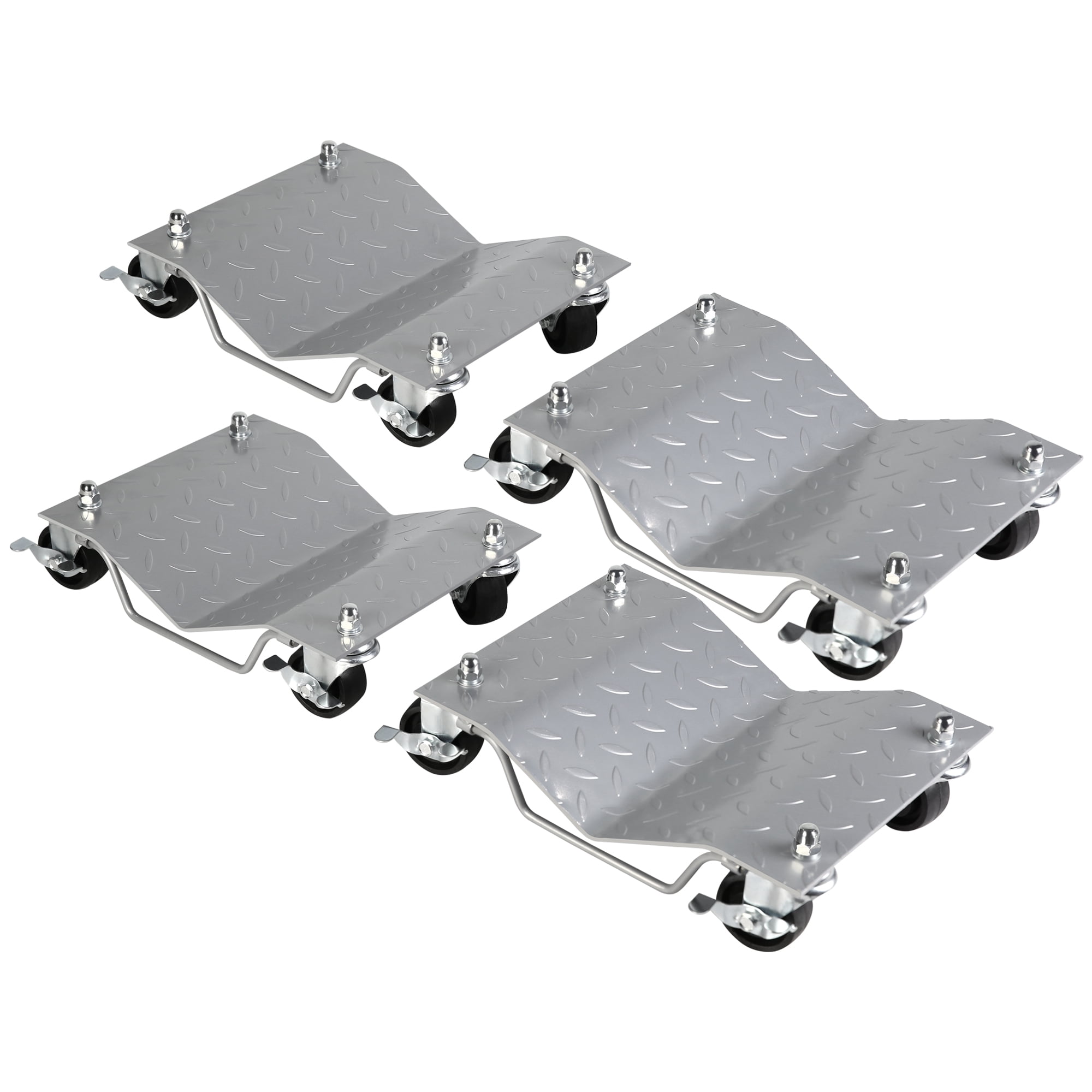 Ataucjin Car Dolly Set Of 4, 6000lbs Capacity Wheel Dolly, Heavy Duty ...