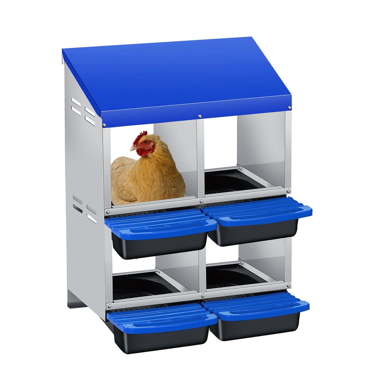 Ataucjin Chicken Nesting Boxes,3/4 Compartment Roll Away Nesting Box ...