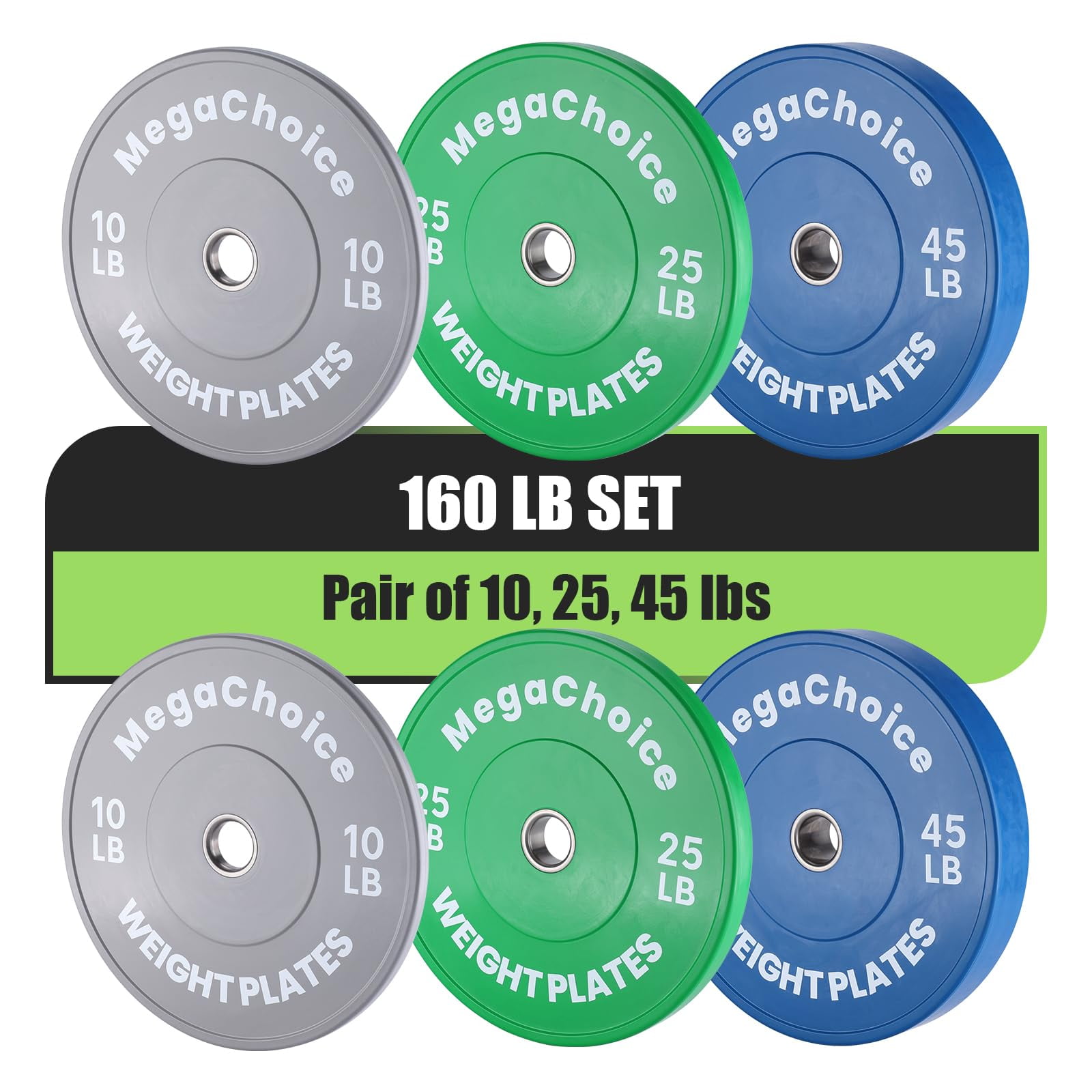 Ataucjin Color Bumper Plates,Rubber Weights Plate with Metal Insert, 2 ...
