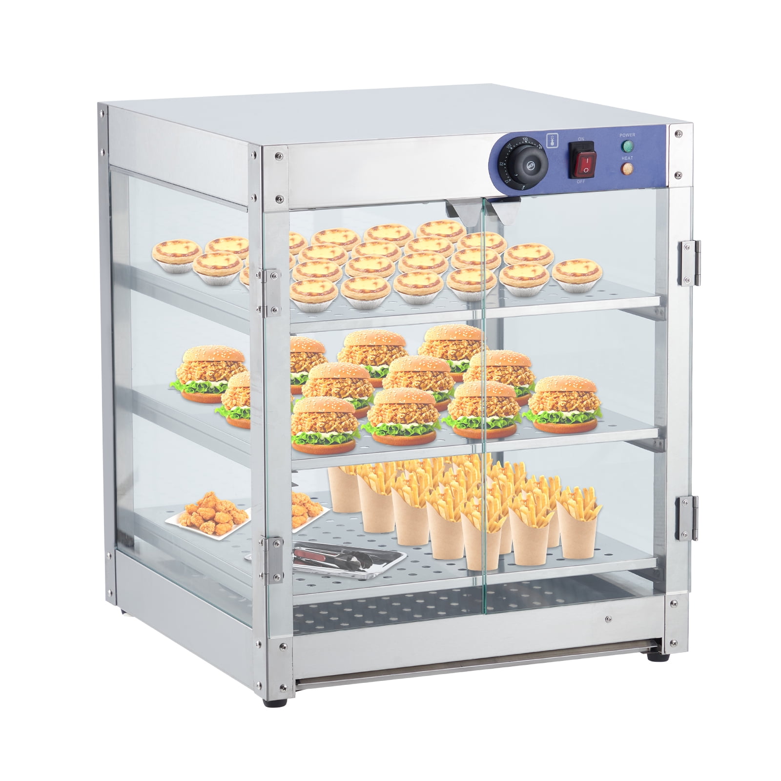 Ataucjin Commercial Food Warmer Display Cabinet, 14-inch 3-Tier, 800 ...