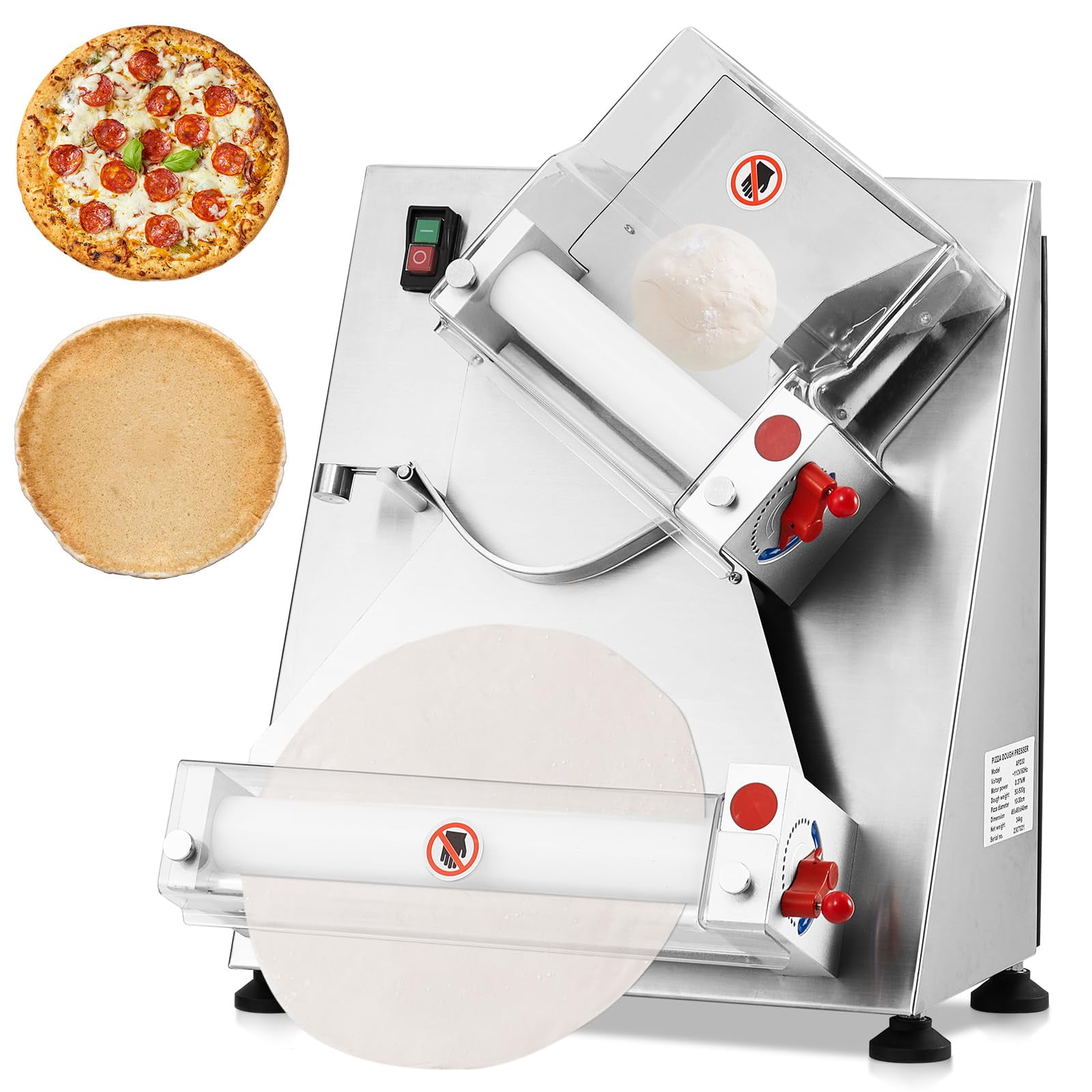 Ataucjin Commercial Pizza Dough Roller Sheeter,Stainless Steel ...