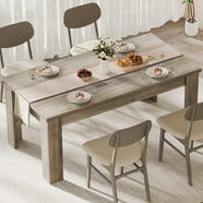 "ChVans 72"" Solid Wood Dinner Table for 4-10, Adjustable Metal Leg ...