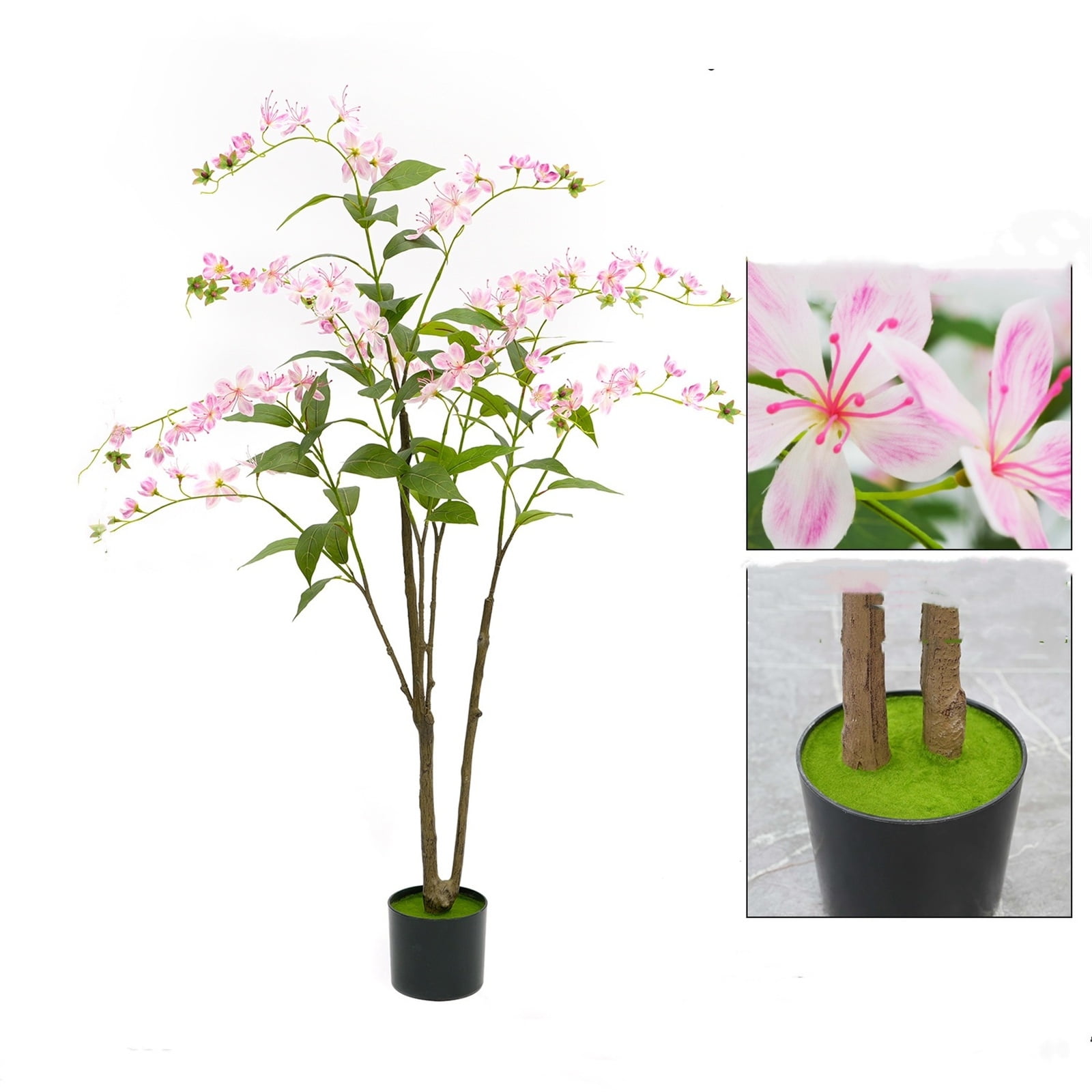 Ataucjin Fake Artificial Flower Trees, 5ft Weeping JasmineFake Silk ...