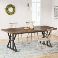 Tribesigns Oversized Rustic Dining Table, 71 in. Rectangular Wooden ...