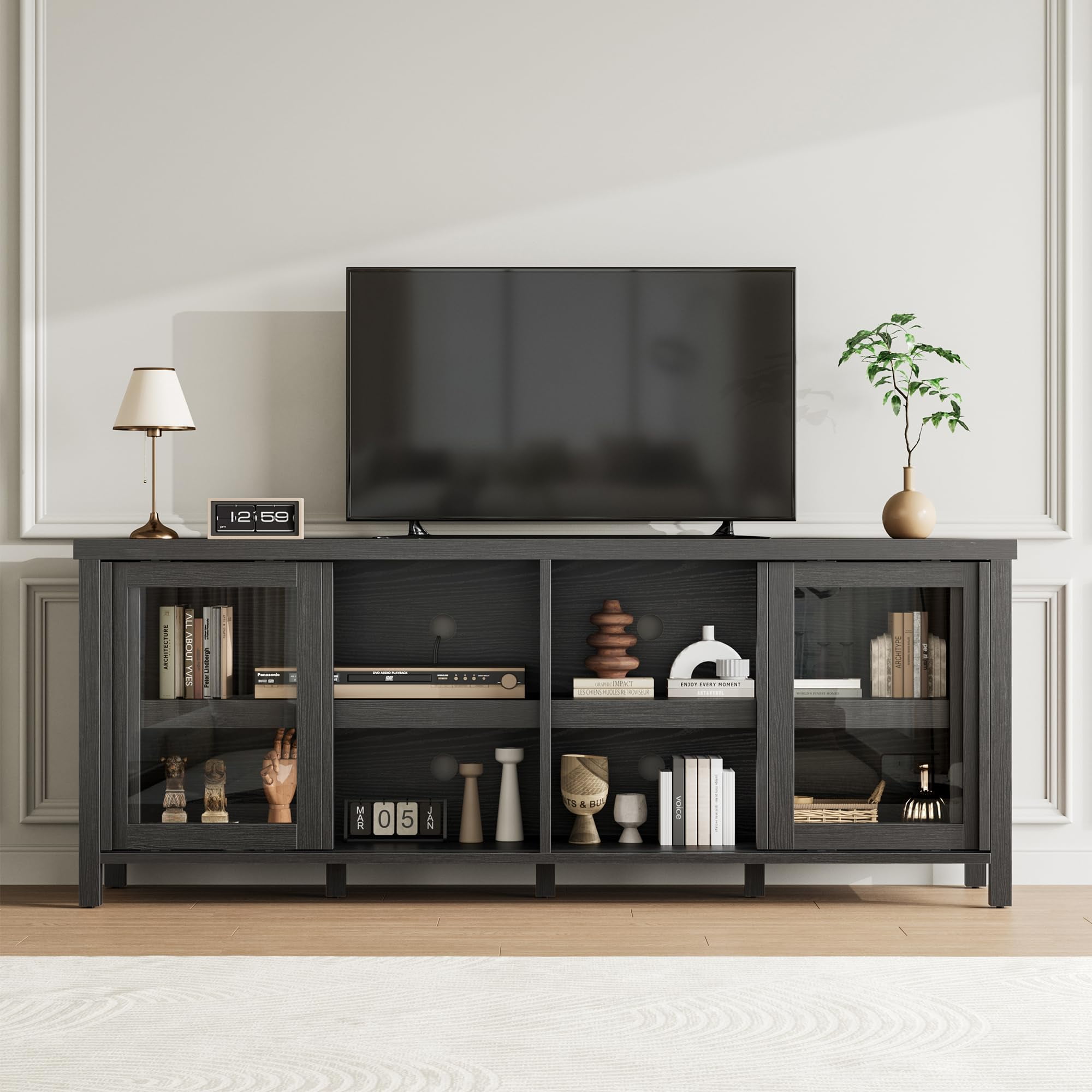 Ataucjin Farmhouse TV Stand for 65 Inch, Entertainment Center with ...