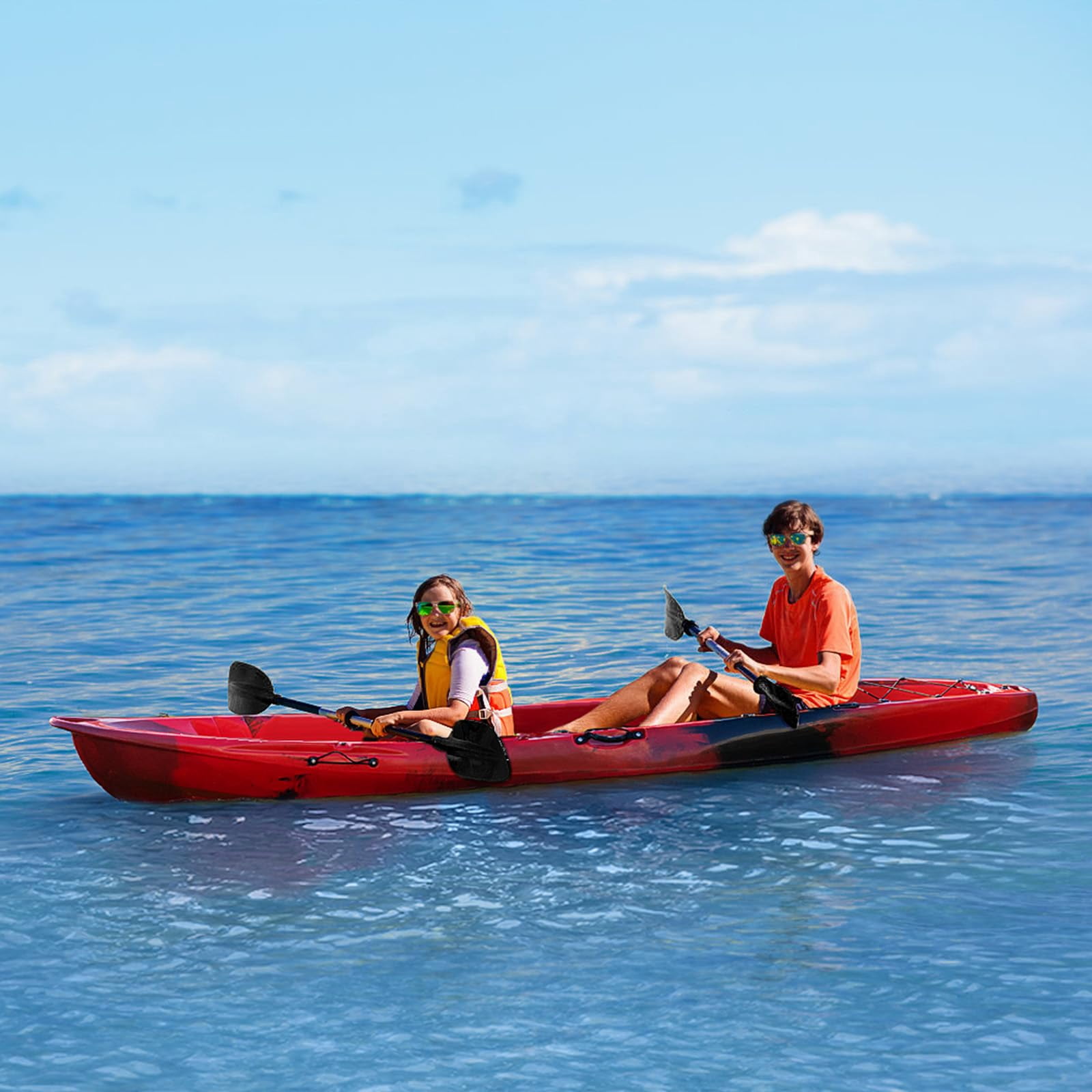 Ataucjin Fishing Kayaks, 12.4FT Sit on Top Kayak for 2 Person Adults ...