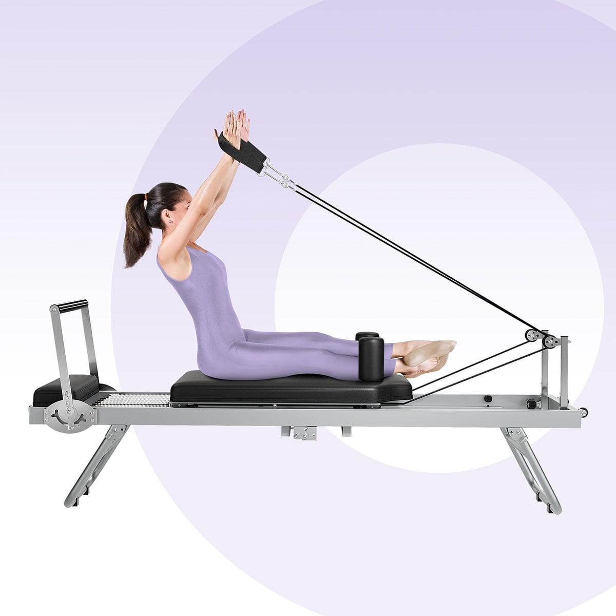Ataucjin Foldable Pilates Reformer, Space-Saving Pilates Machine for ...