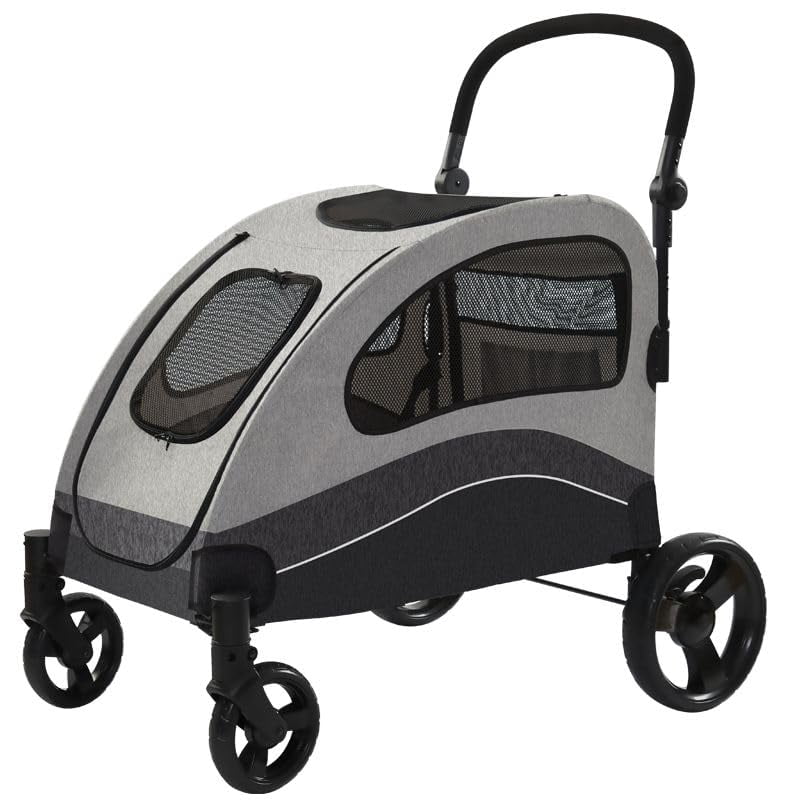 Ataucjin Heavy Duty Dog Stroller for Large Dogs Up to 135 Lbs, Dual ...