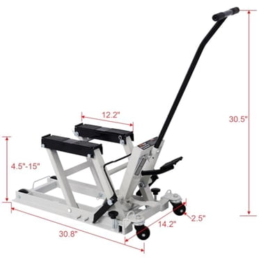 SPECSTAR 350 Lbs Heavy Duty Hydraulic Motorcycle Lift Table Foot ...
