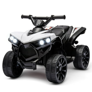 Geetinfly Kids ATV 4 Wheeler,6V Battery Powered Quad Electric Vehicle with LED Lights,Foot Pedal ...