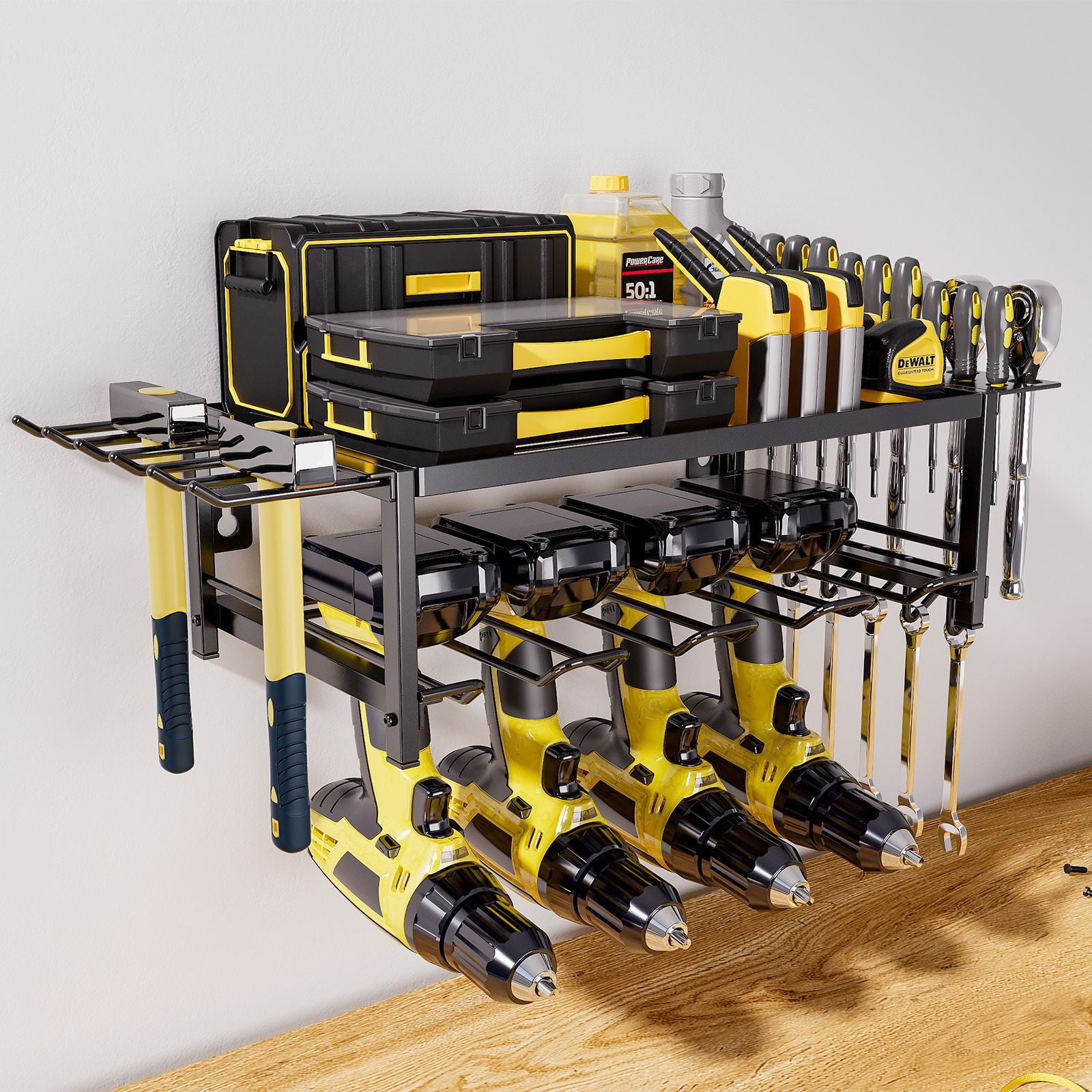 Ataucjin Large Power Tool Organizer Wall Mount, Power Tool Organizer ...