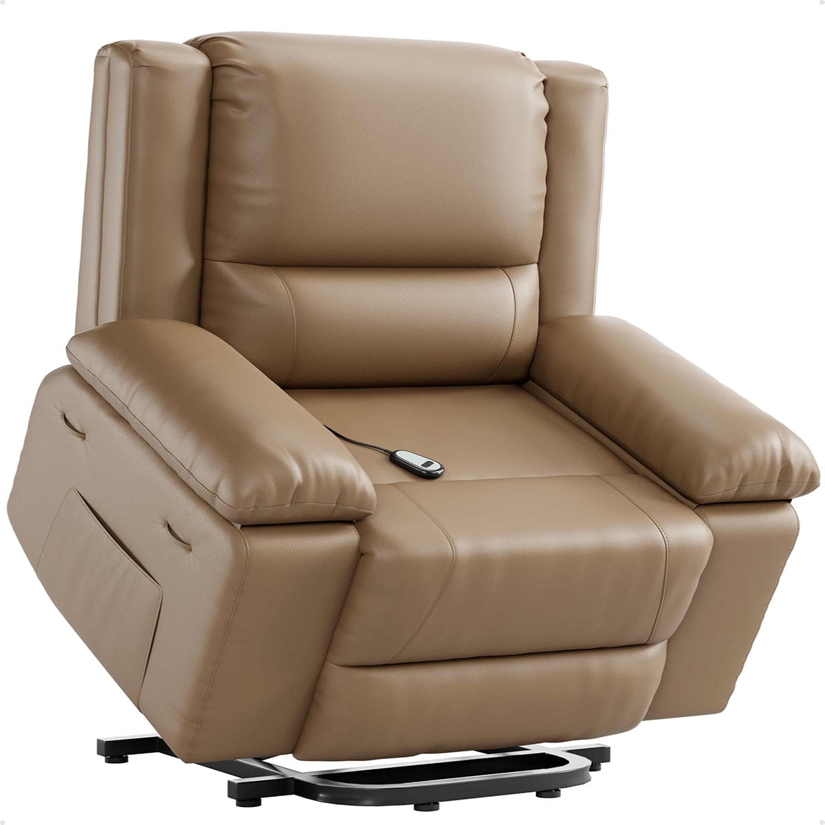 Ataucjin Leather Power Lift Recliner Chair for Elderly, 22" Wide Lift ...