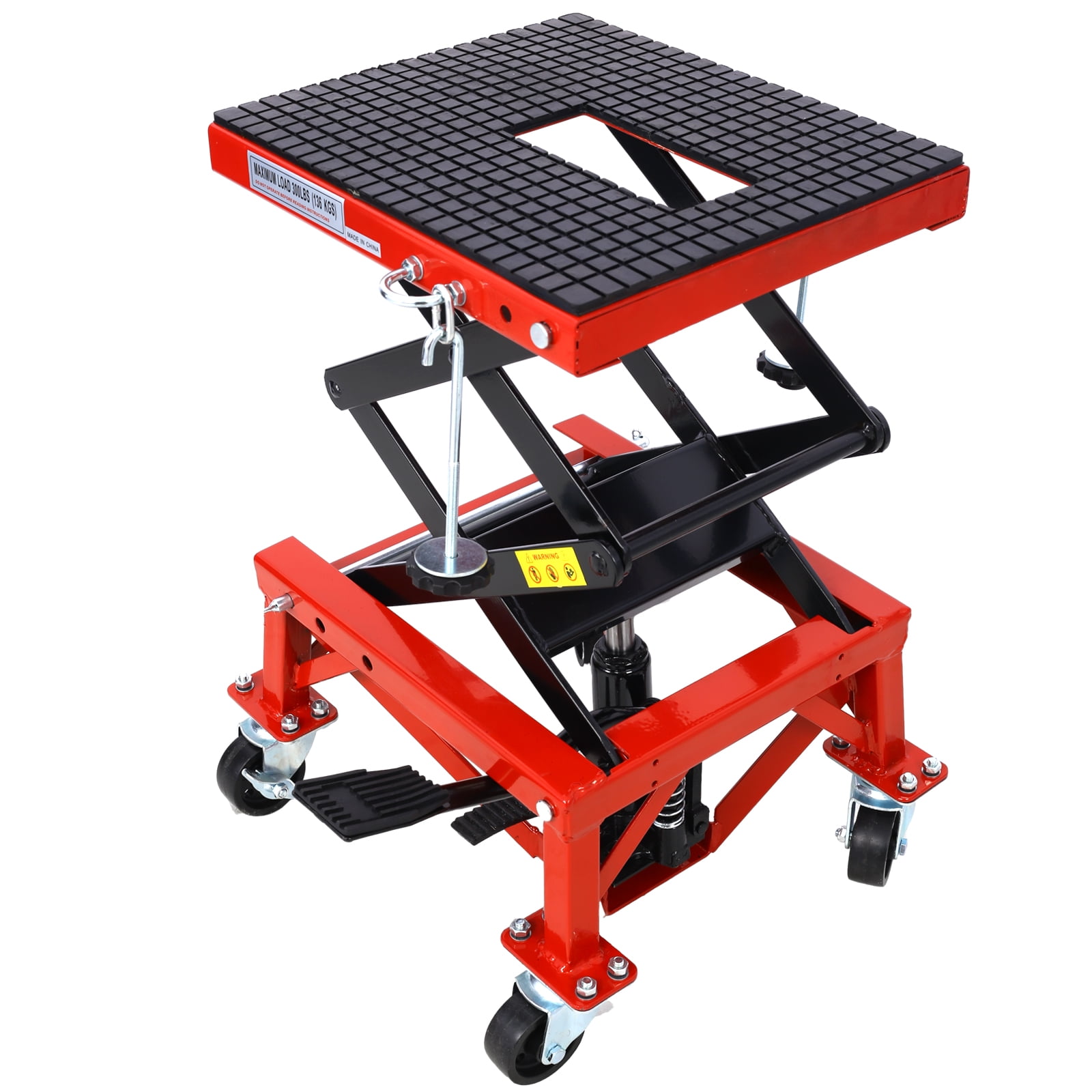 Ataucjin Metal Hydraulic Motorcycle Lift Jack Stand, 350 Lbs Foot ...