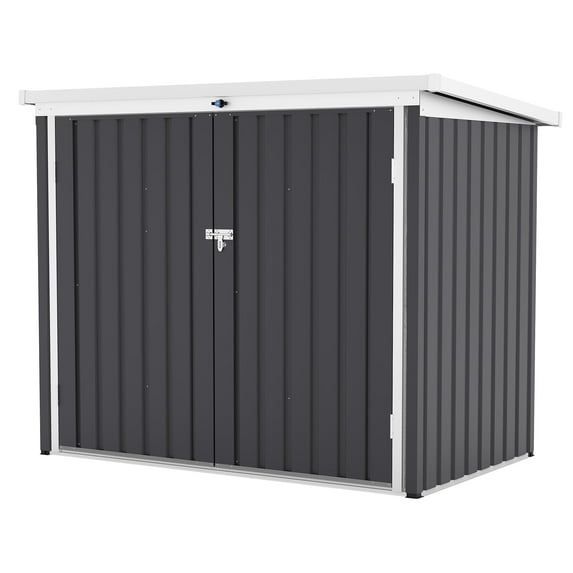 Ataucjin Outdoor Storage Shed, 40 Cu.Ft Outdoor Trash Can Storage Box ...
