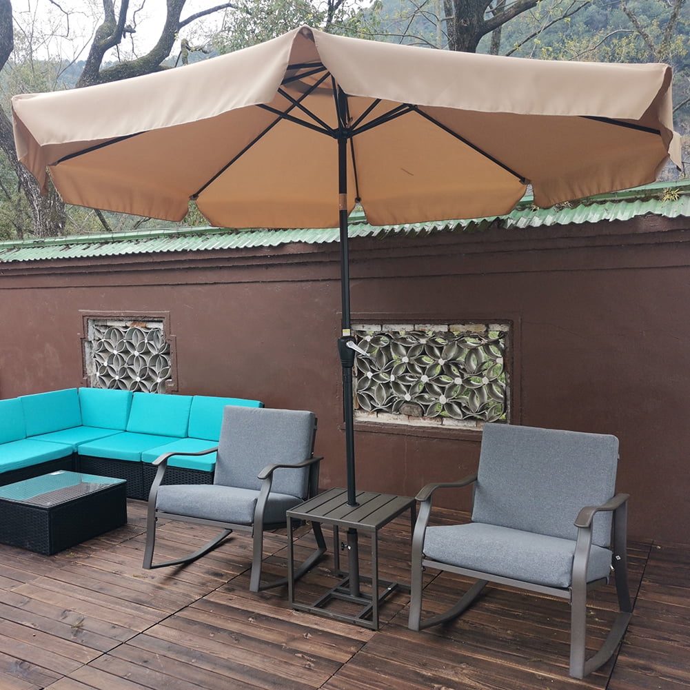 Ataucjin Outdoor Umbrella Without Base, 10ft Patio Market Umbrella With ...