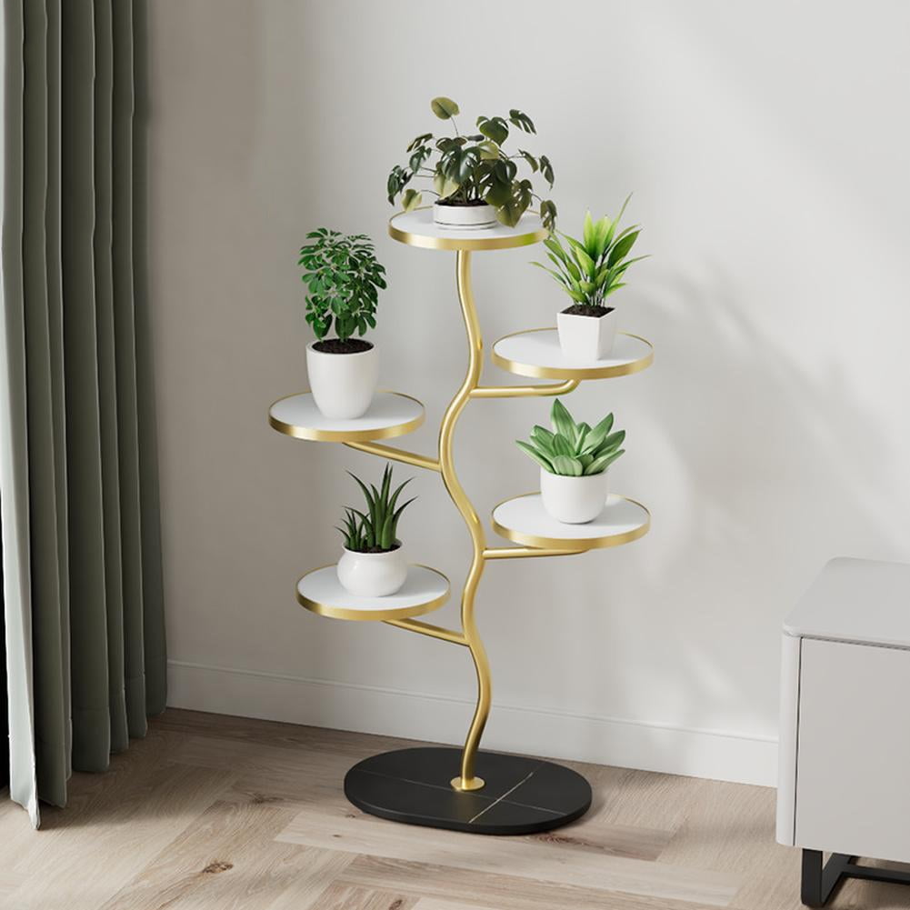 Ataucjin Plant Stand Indoor, 5 Tier Branch Design Metal Plant Shelf ...