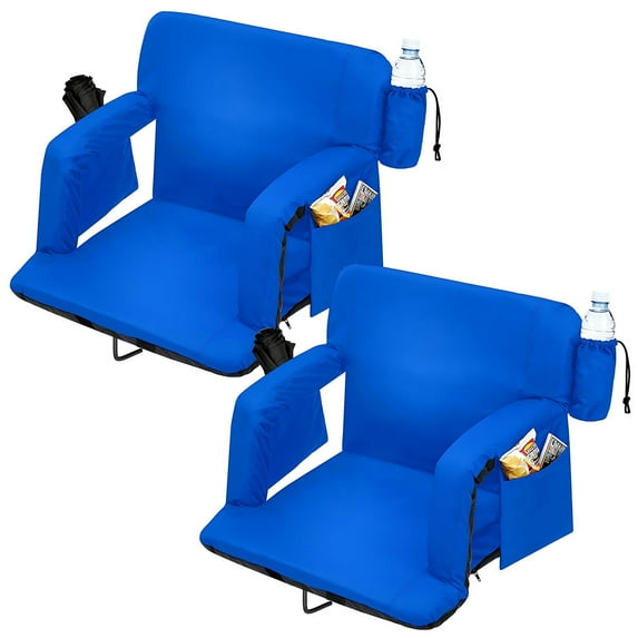 Ataucjin Portable Reclining Stadium Seat Chair with Padded Backrest ...
