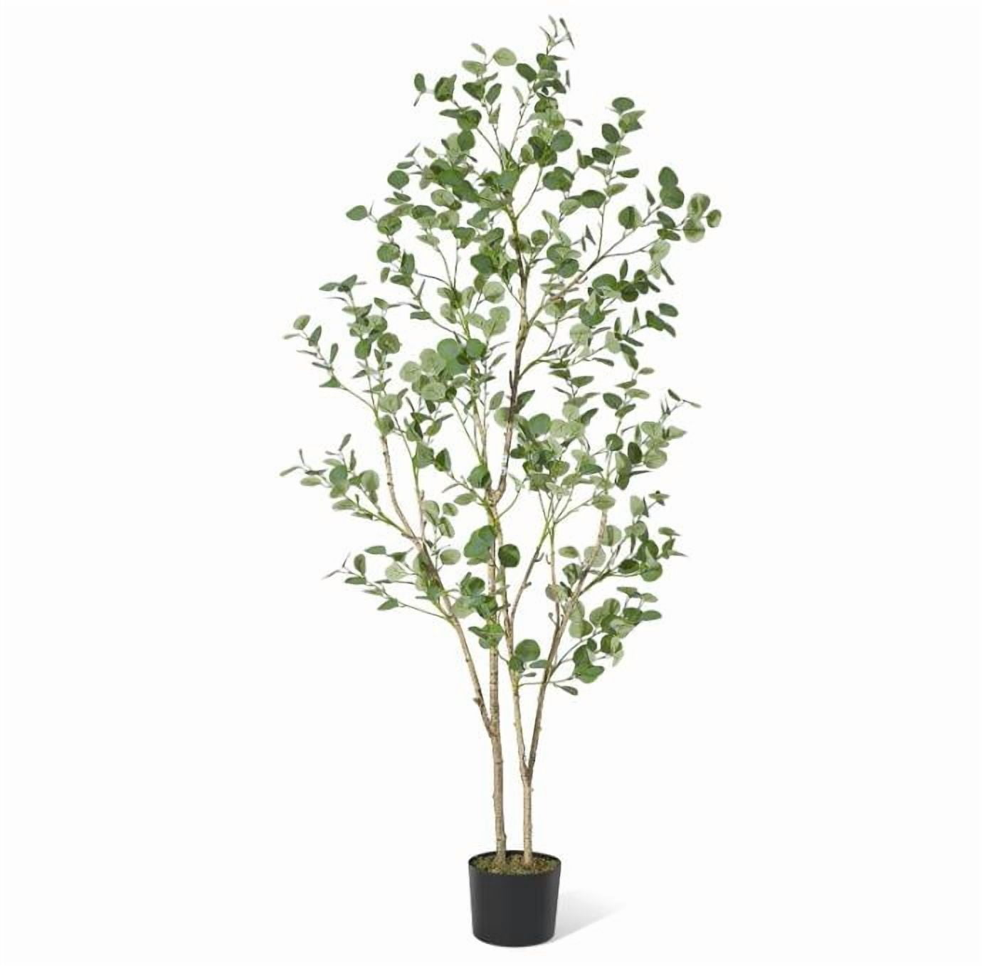 Ataucjin Realistic Faux Plant, Artificial Eucalyptus Tree, Ultra ...