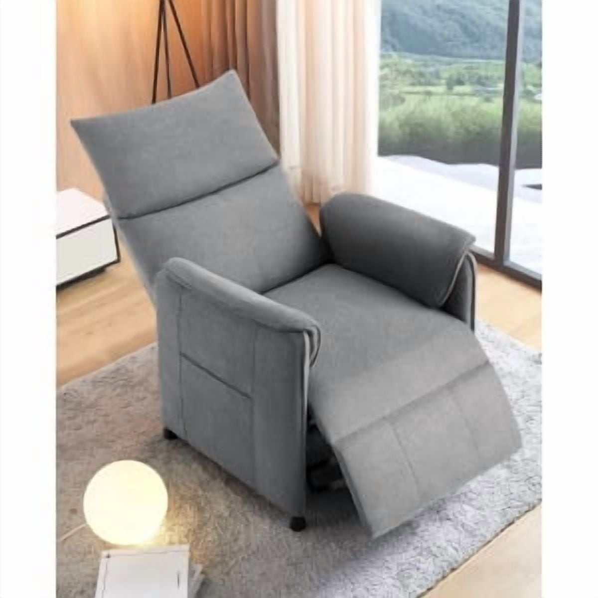 Ataucjin Recliner Chair, Electric Adjustable PU Leather Recliners Home ...