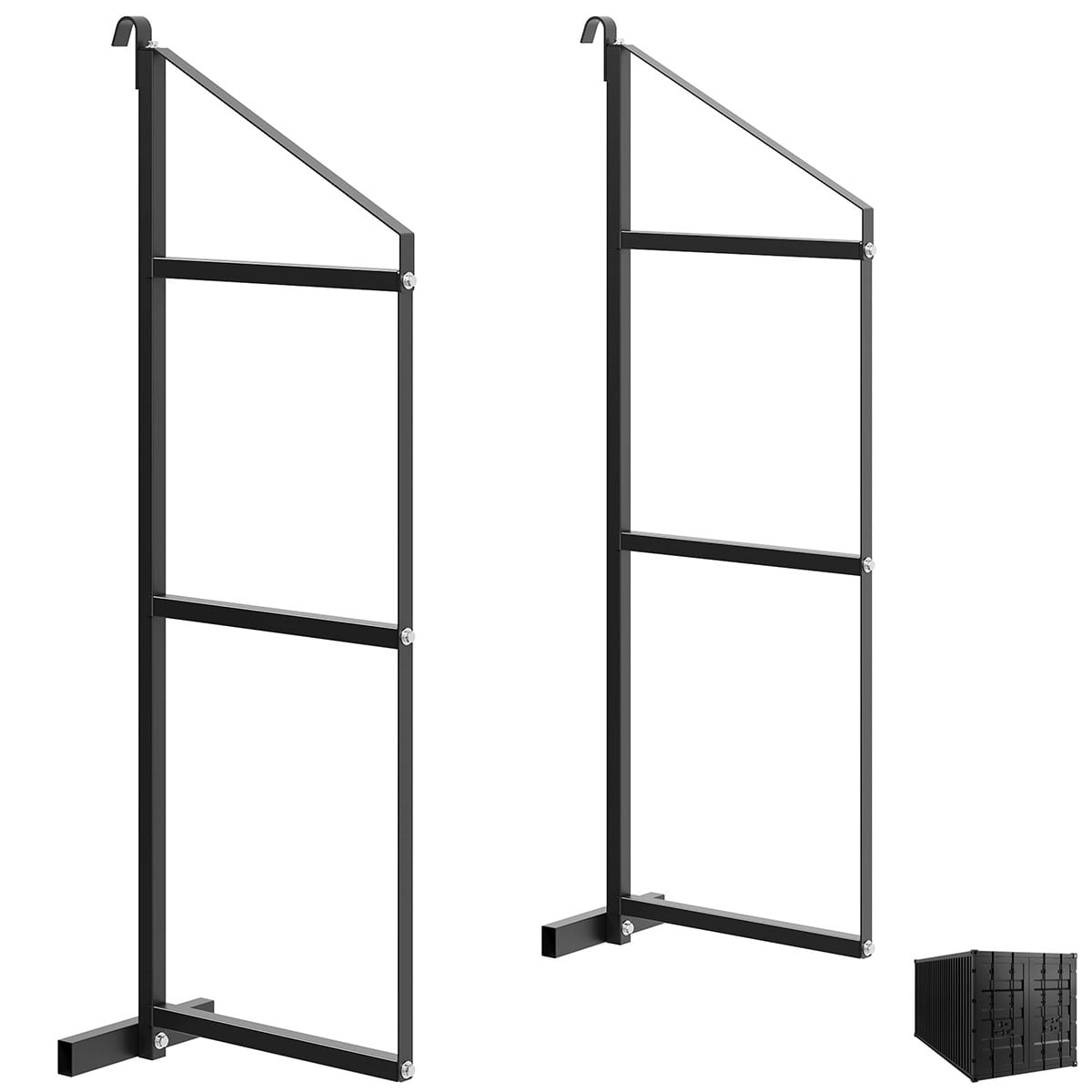 Ataucjin Shipping Container Shelving Bracket, 3-Tier Powder Coated ...