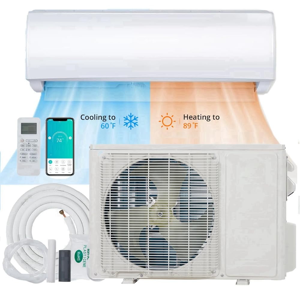 Ataucjin Split Air Conditioner 12,000 BTU, Split AC/Heating System 23 ...