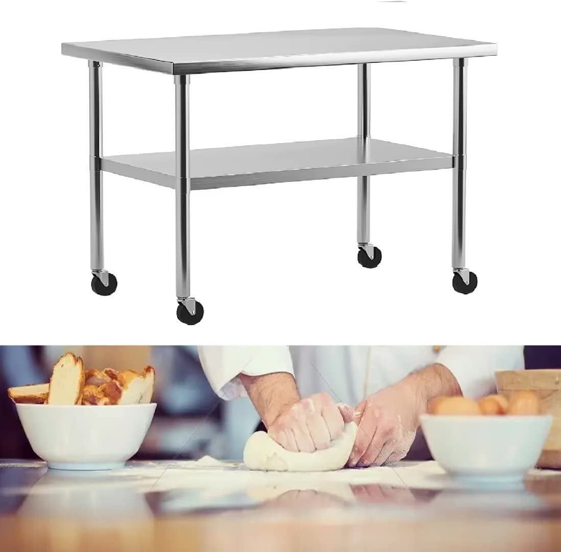 Ataucjin Stainless Steel Table[30" X 18"][NSF Certified] with ...