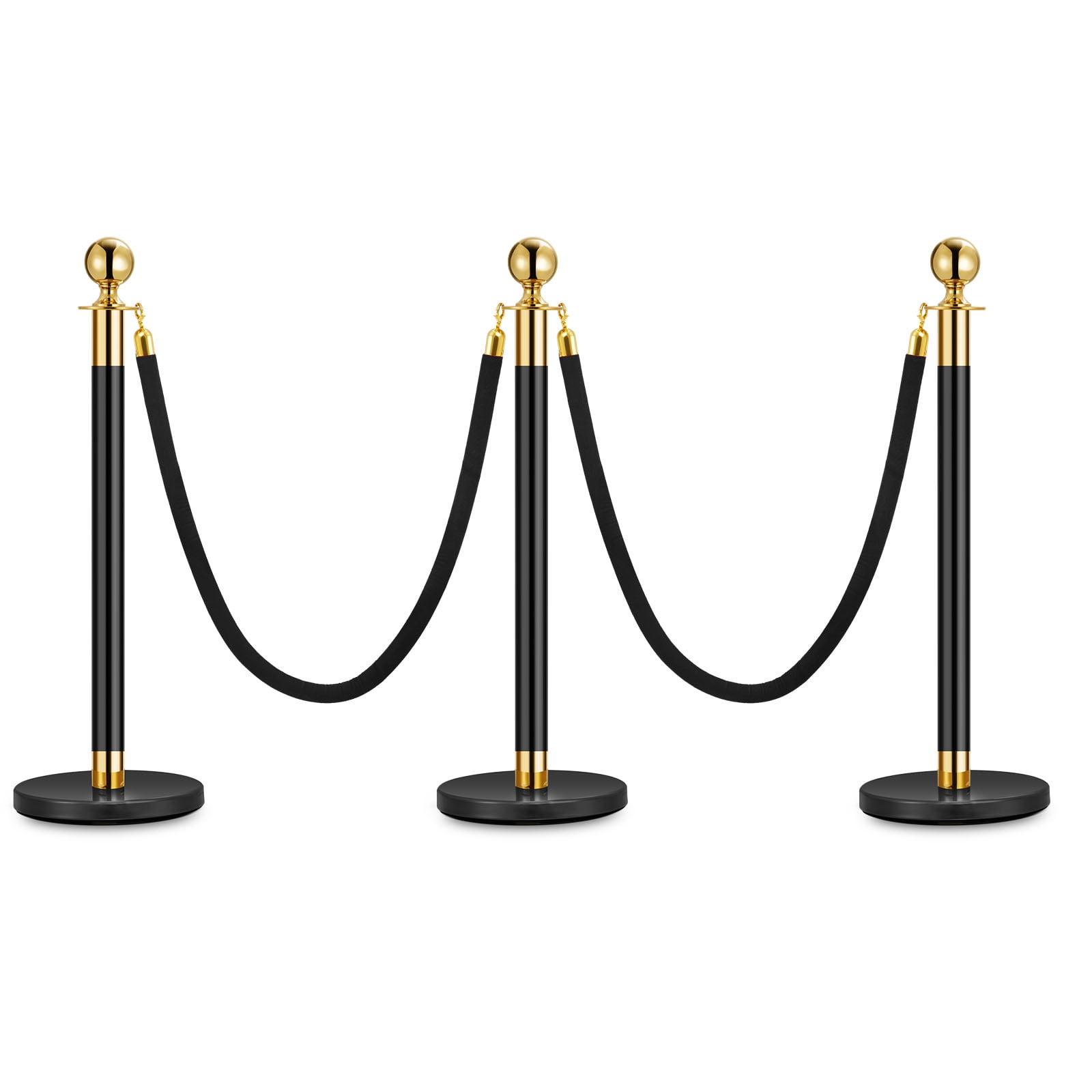 Ataucjin Stanchions and Ropes, Stainless Steel Stanchions and Black ...