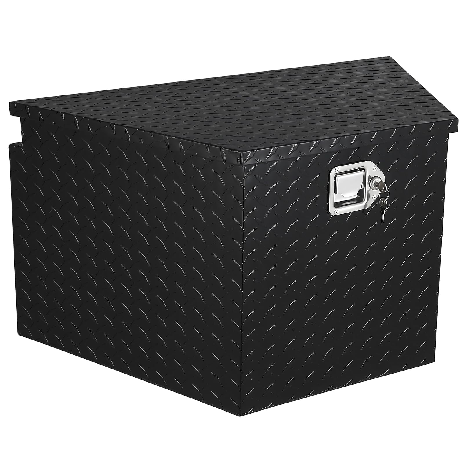 Ataucjin Trailer Tongue Box, 33 Inch Trailer Tool Box, Aluminum Diamond ...