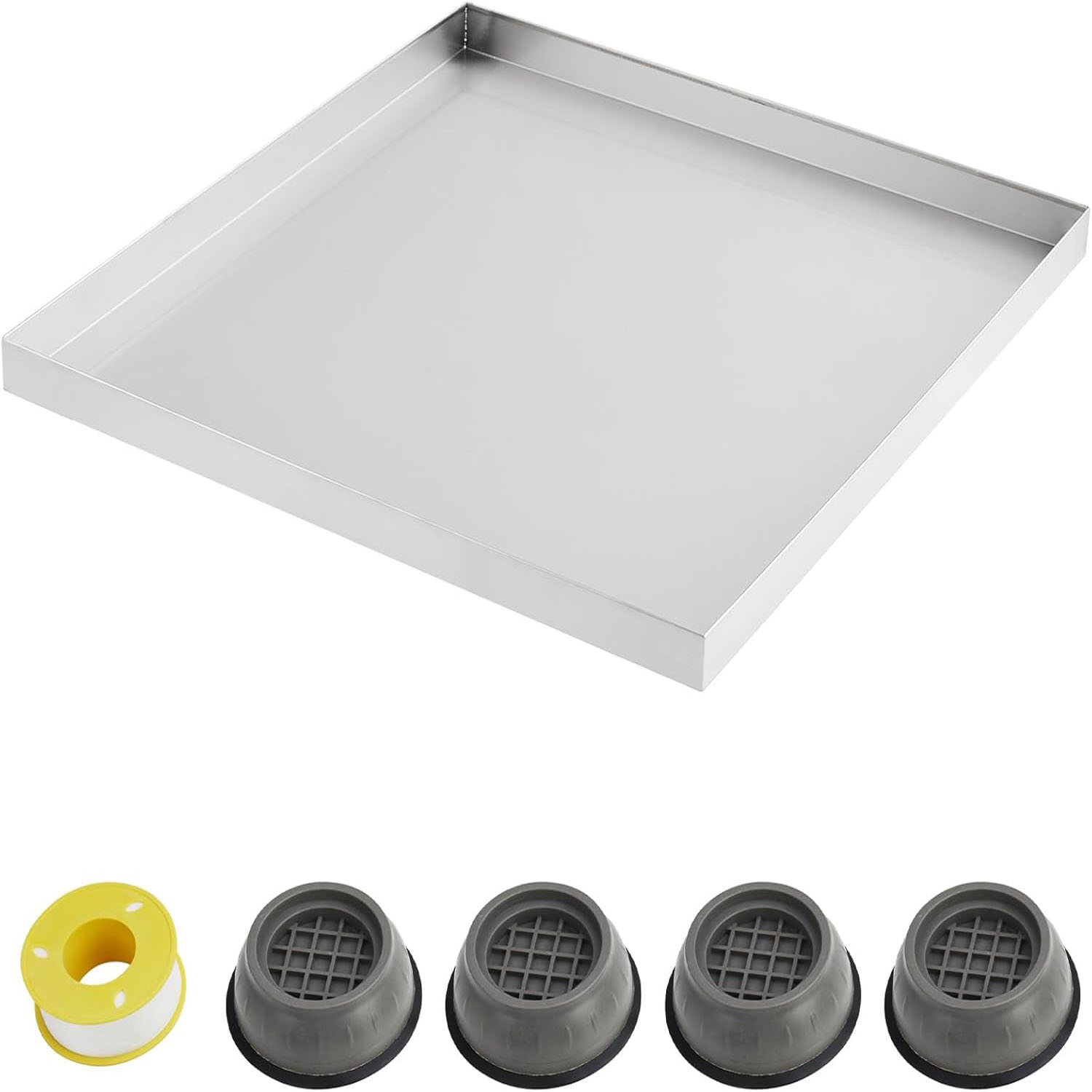 Ataucjin Washing Machine Pan 32" x 30" x 2" Heavy Duty 304 Stainless ...