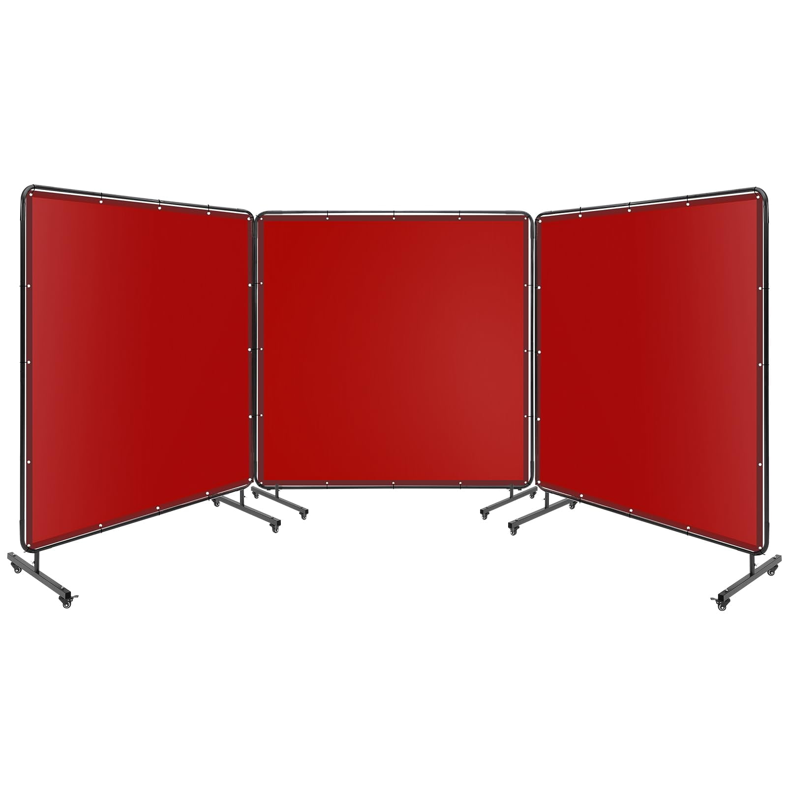 Ataucjin Welding Screen with Frame,3 Panel 6x6 FT Vinyl Welding Curtain ...
