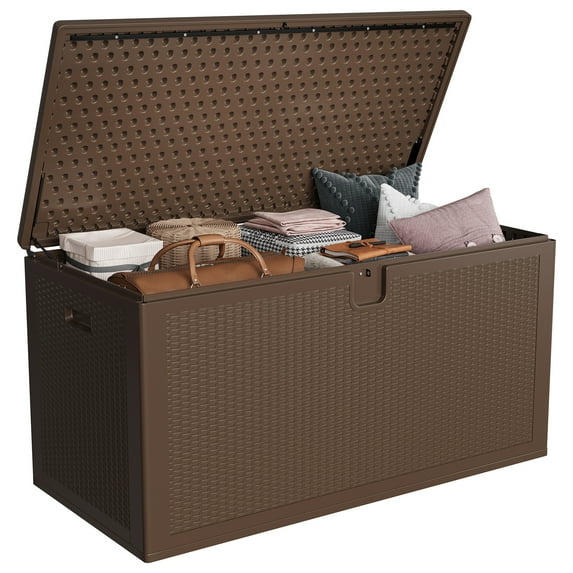 Ataujin 150 Gallon Outdoor Storage Box, Weather-Resistant Outdoor ...