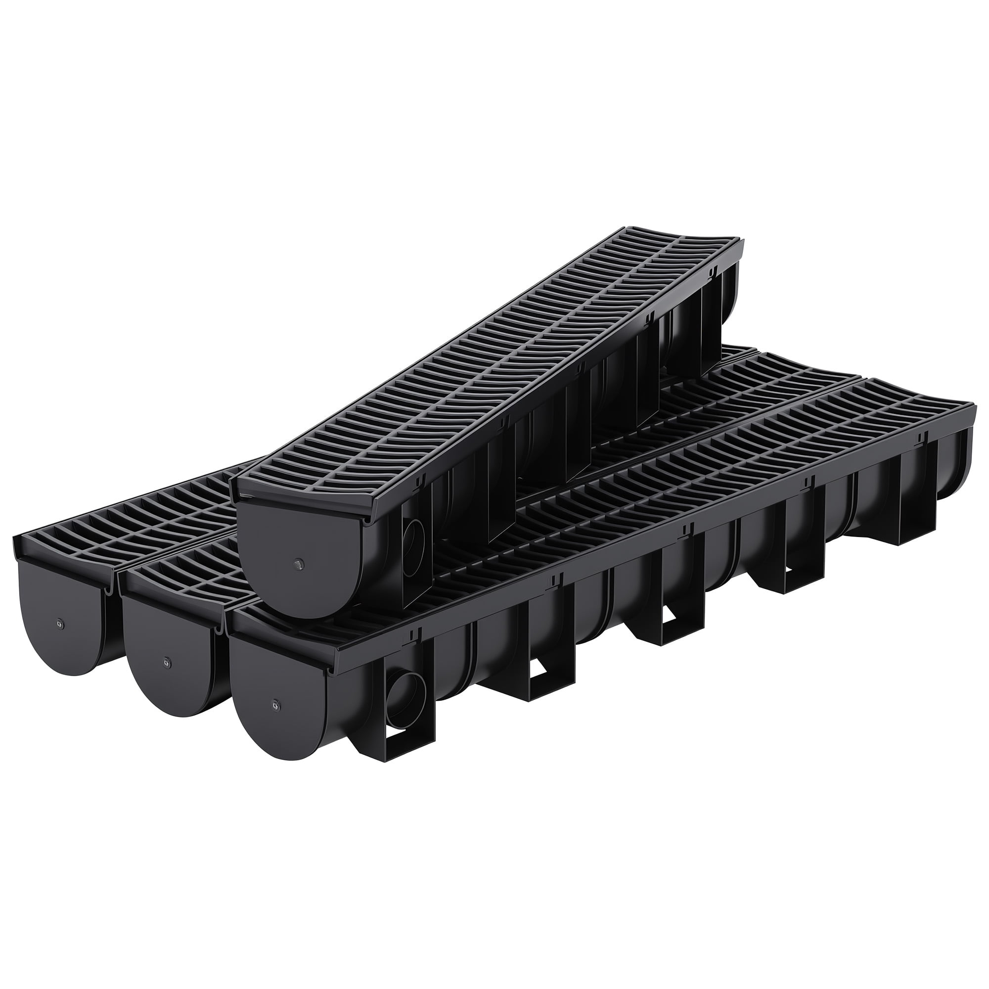 Ataujin 39.4" Trench Drain System, Driveway Drainage Channel Systems ...