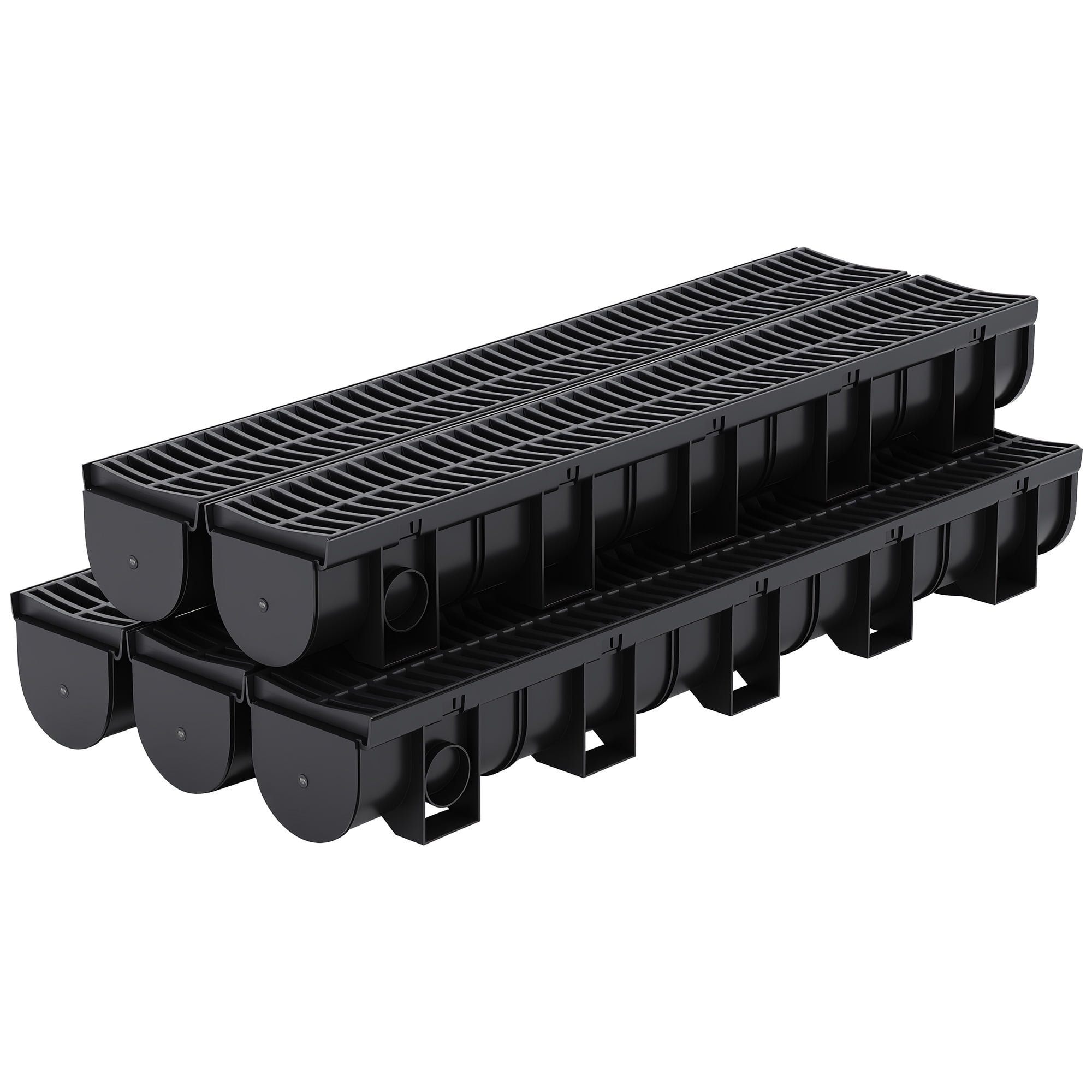 Ataujin 39.4" Trench Drain System, Driveway Drainage Channel Systems ...