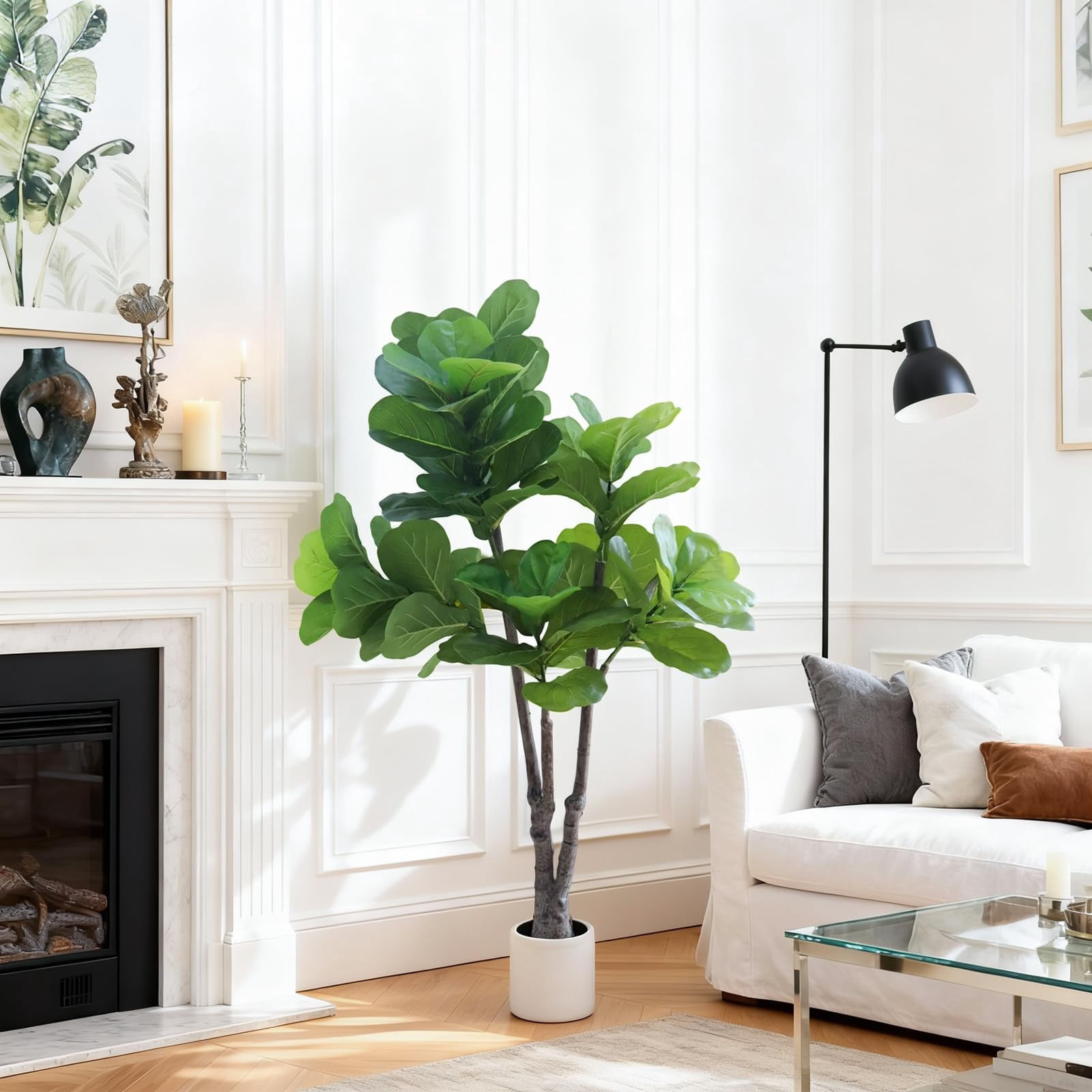 Ataujin Artificial Trees Indoor, Faux Tree, Artificial Planter ...