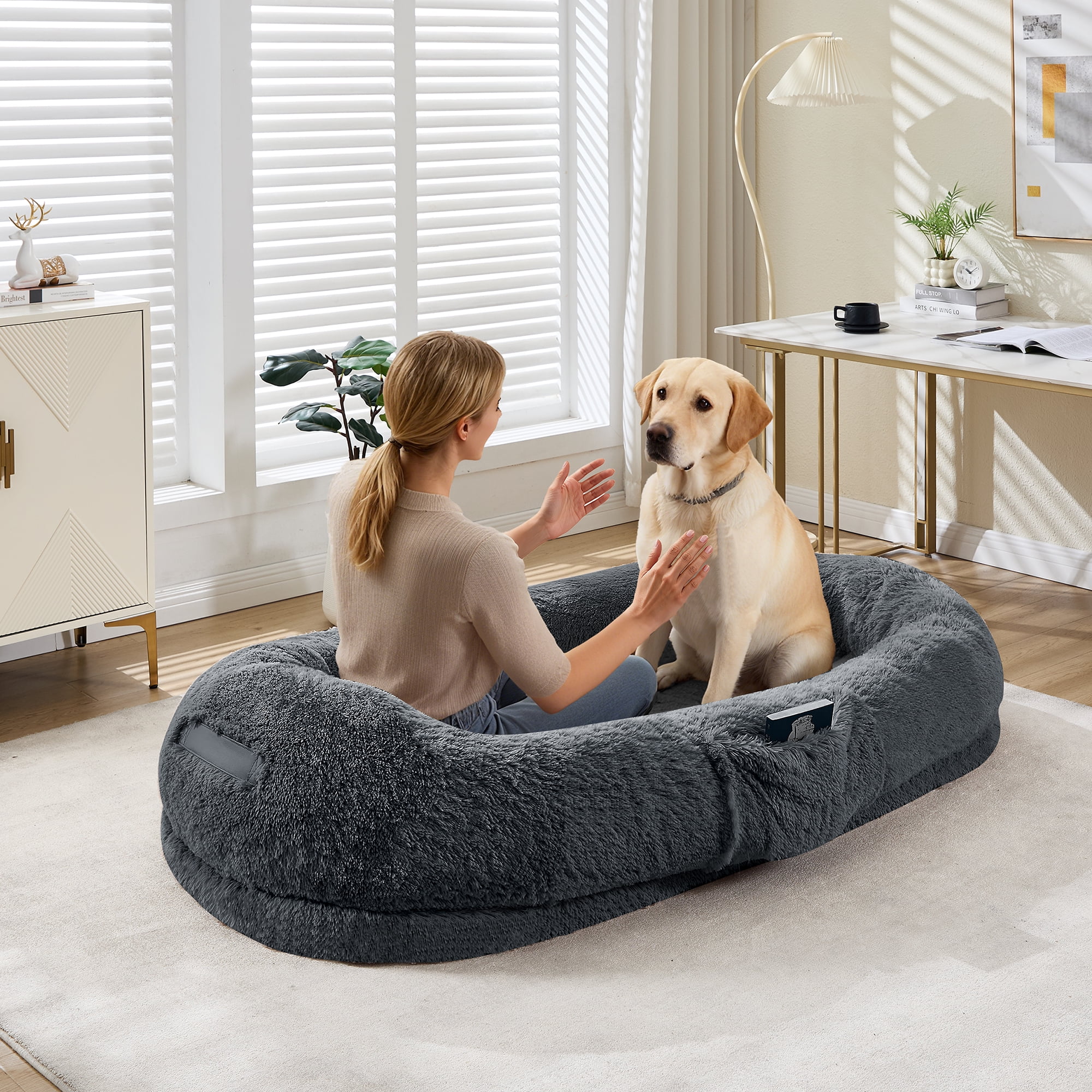 Ataujin Giant Human & Pet Dog Bed, Human Dog Bed for Adult, 64.9"*41.3 ...