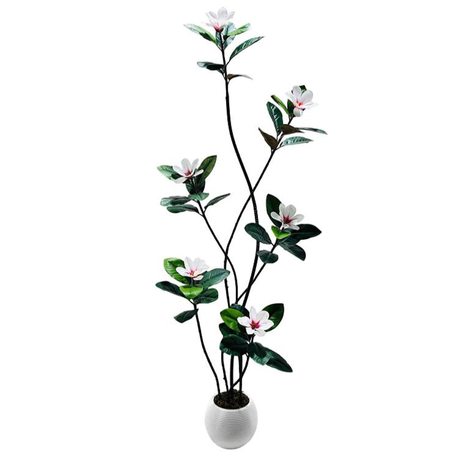 Ataujin Tall Lifelike Artificial Magnolia Tree with 7 Pcs Magnolia ...