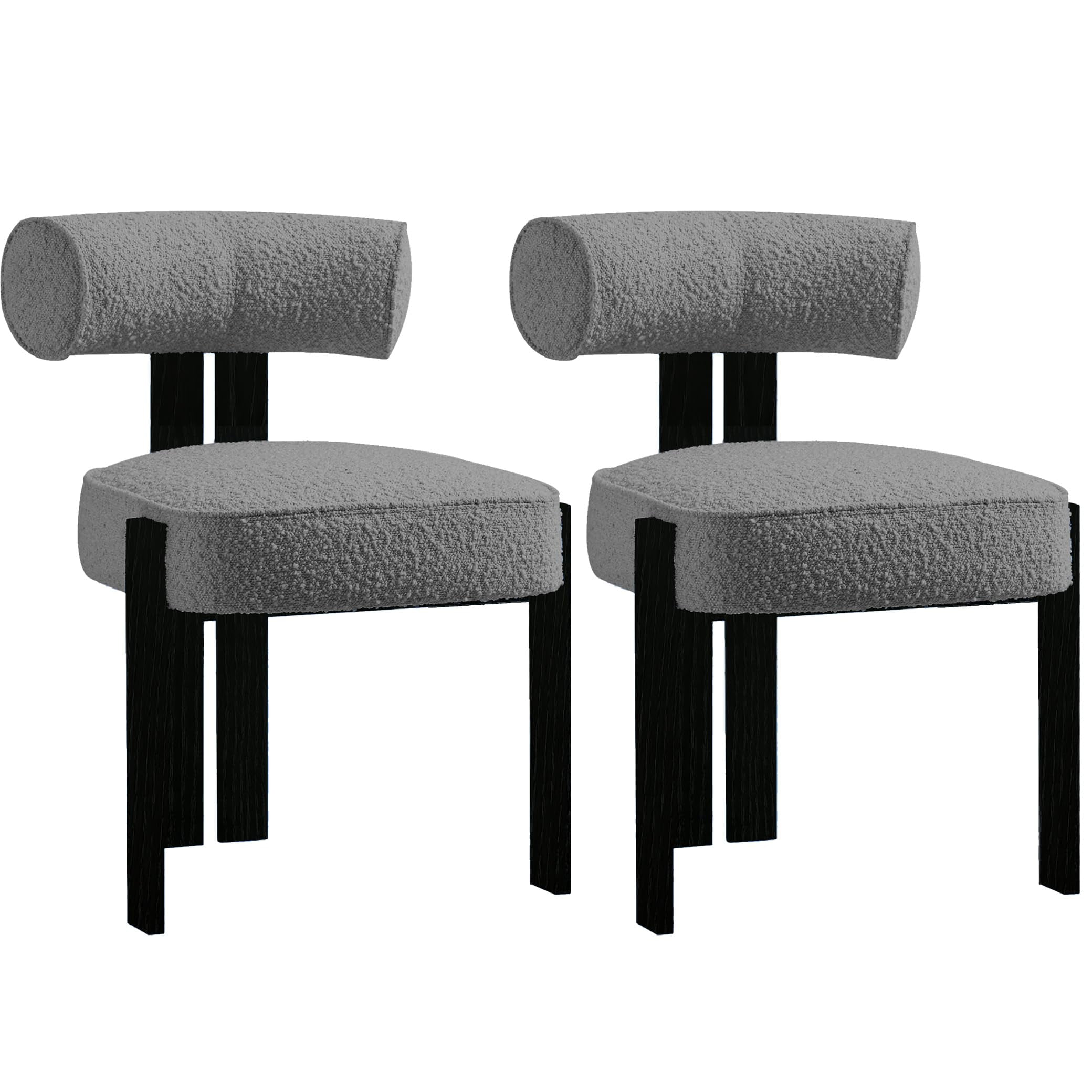 Ataujin Upholstered Dining Chairs Set of 2, Dining Chairs with Curved ...