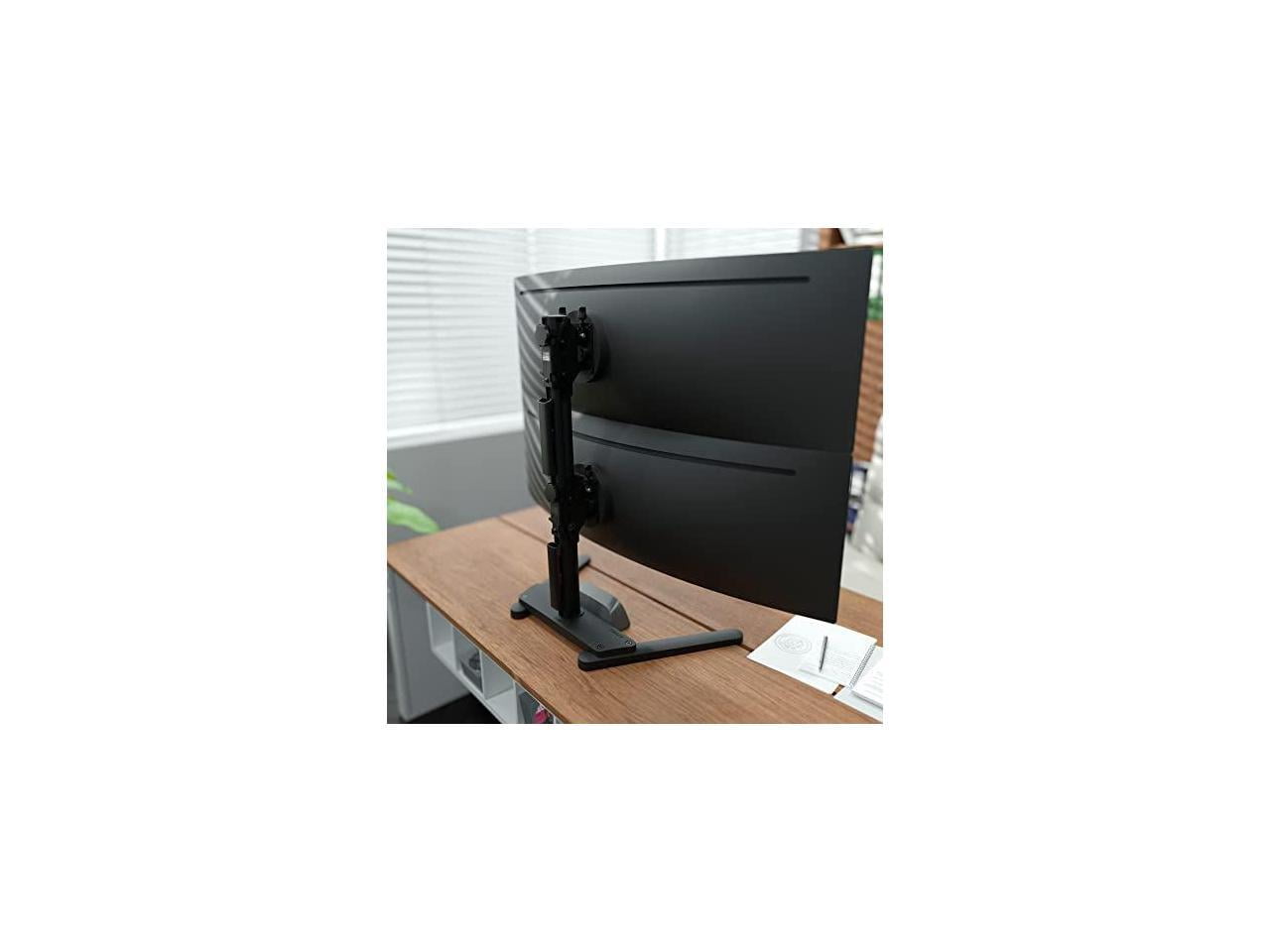 Atdec Freestanding Heavy Duty Dual Vertical Monitor Mount AWMS2BT75FSB ...