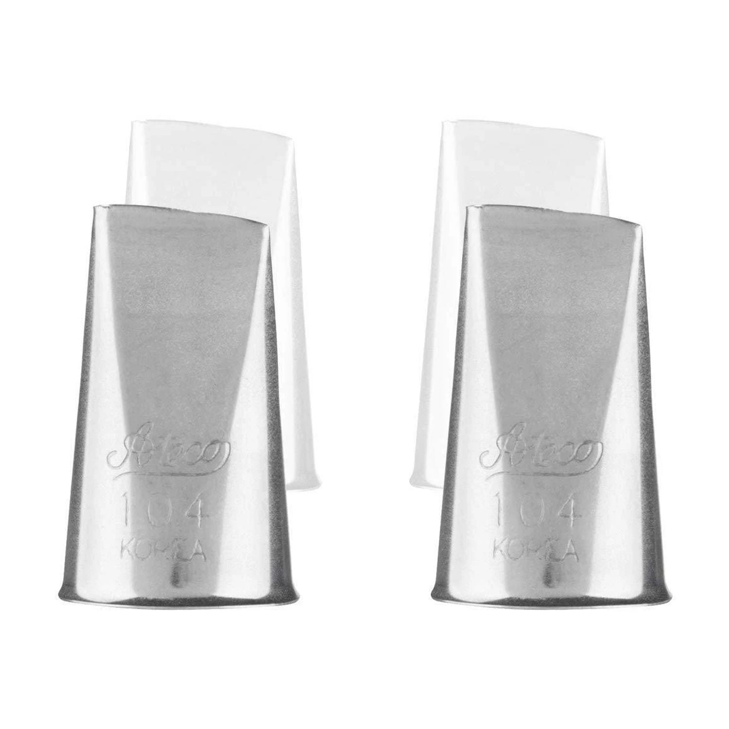 Ateco 104 Rose Piping Cake Decorating Tubes, Plain Tips For Bakeware (2 ...