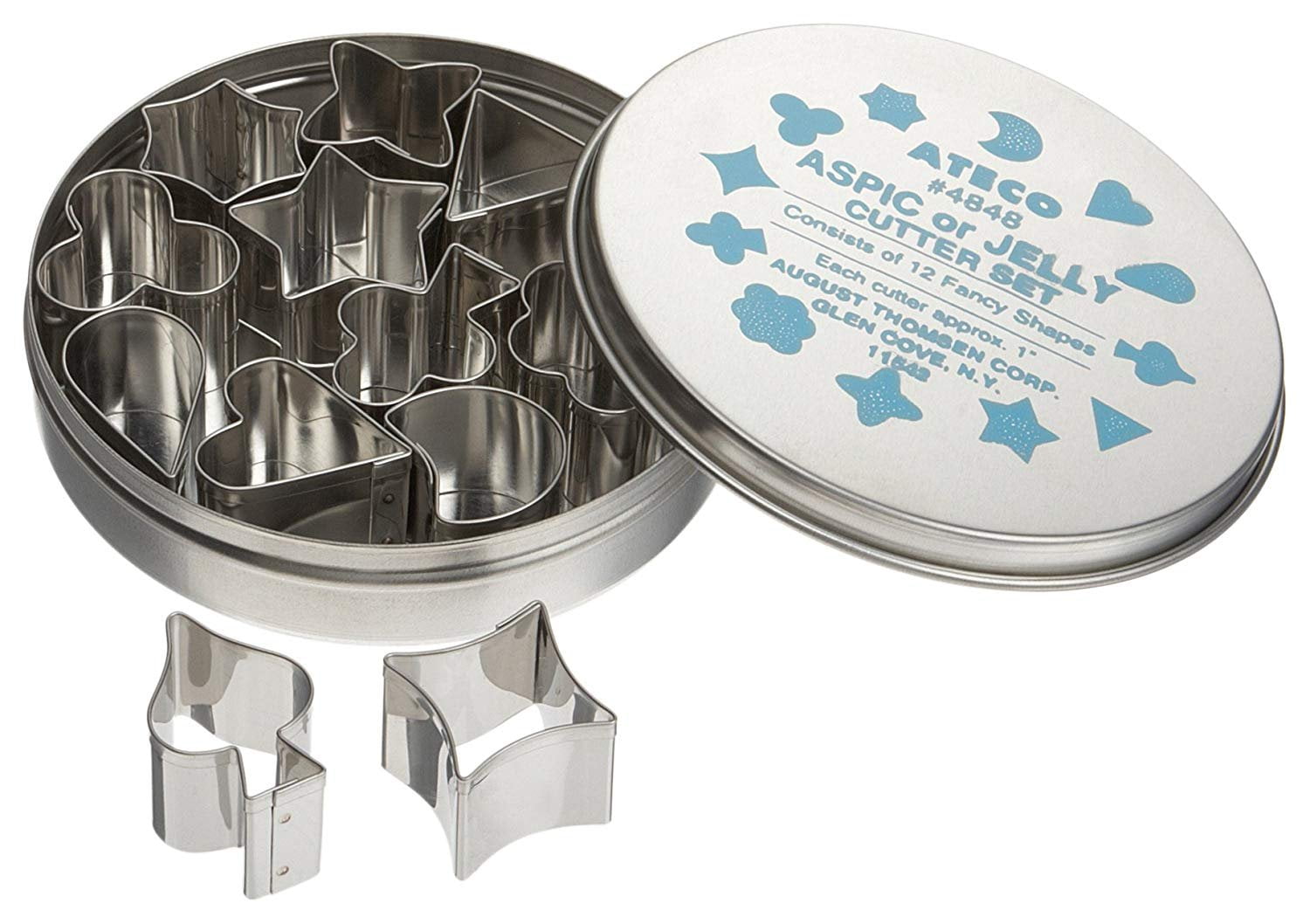 Ateco 12 pc Aspic/Jelly Cutter Set, 1" - Walmart.com
