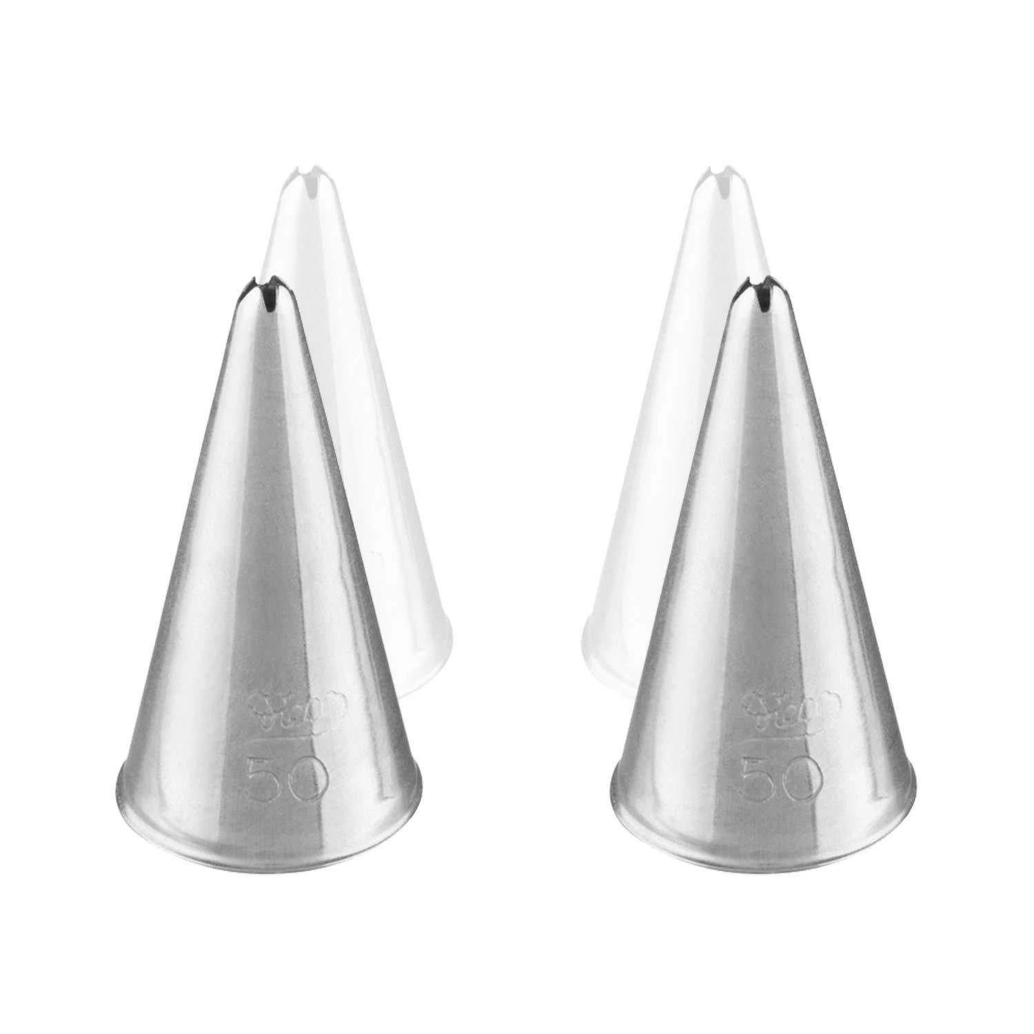 Ateco 50 Cross-Top Piping Cake Decorating Tubes, Plain Tips For ...