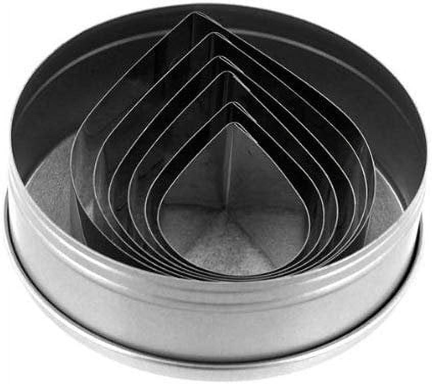 Ateco 5252 Stainless Plain Edge Tear Drop Cutter Set - 6 / ST - Walmart.com
