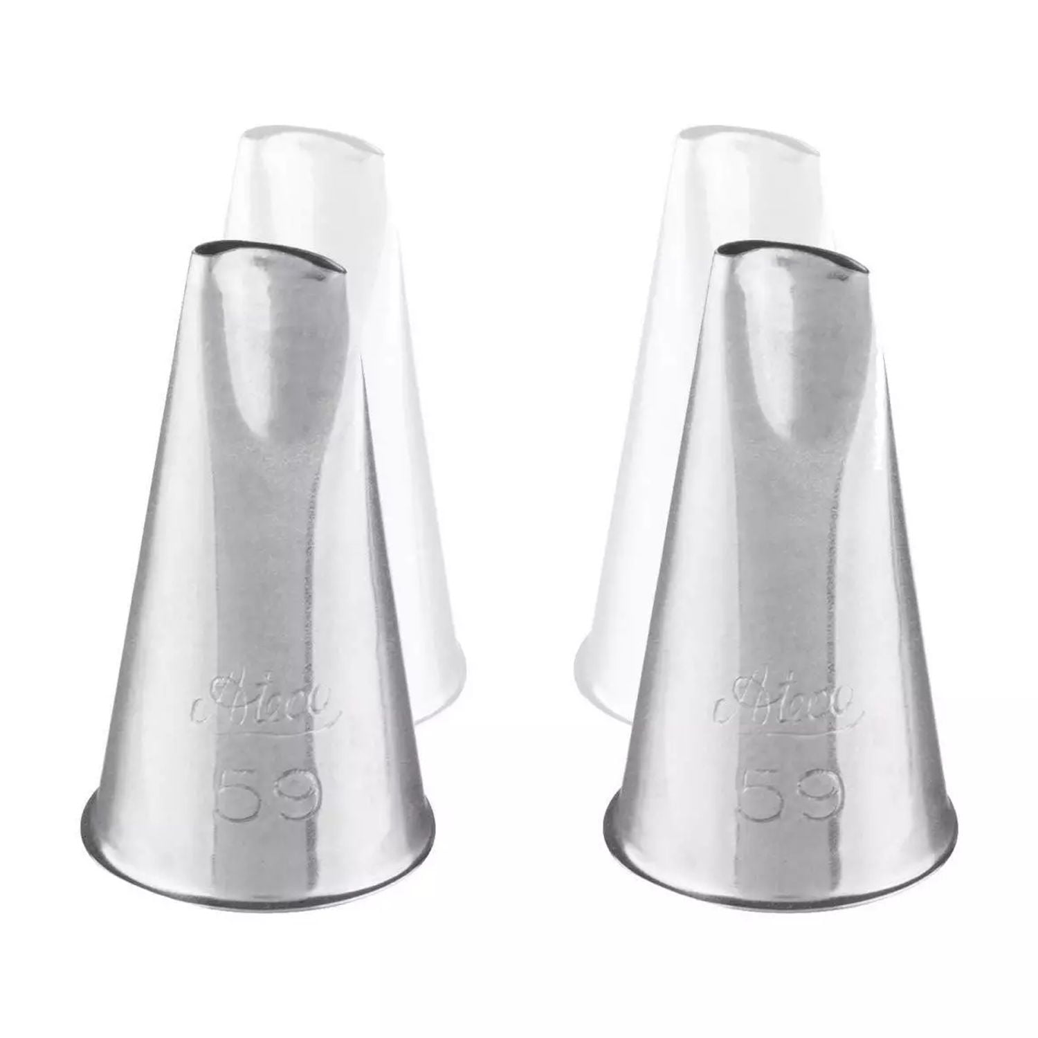 Ateco 59 Curved Petal Piping Cake Decorating Tubes, Plain Tips Bakeware ...