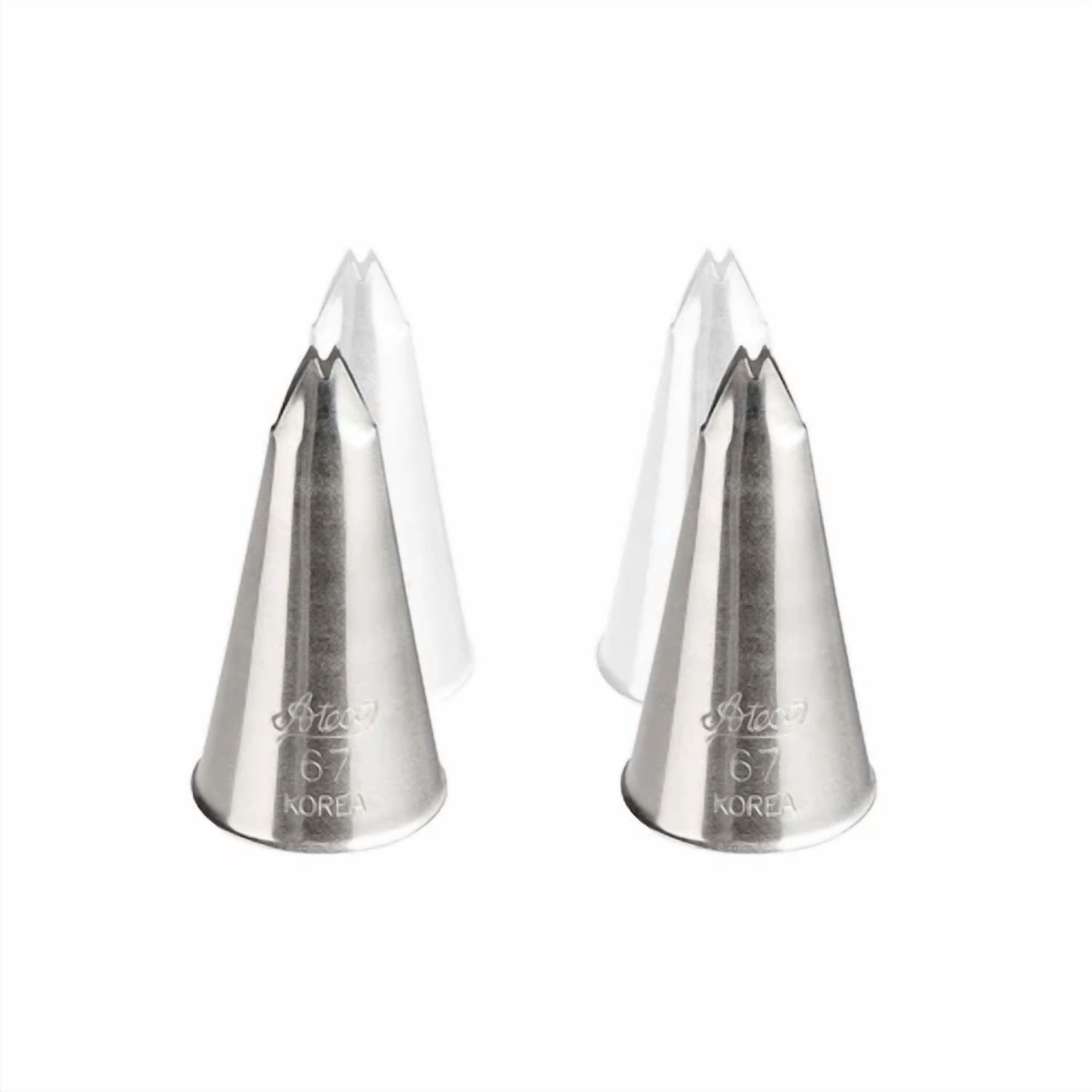 Ateco 67 Leaf Piping Cake Decorating Tubes, Plain Tips For Bakeware (2 ...