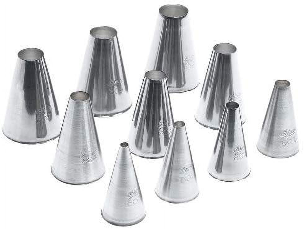 Ateco 810 - 10 Piece Plain Tube Set, Stainless Steel Pastry Tips, Sizes ...