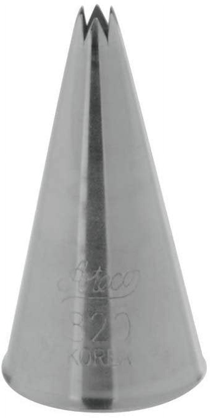 Ateco # 820 - Open Star Pastry Tip .16'' Opening Diameter- Stainless ...