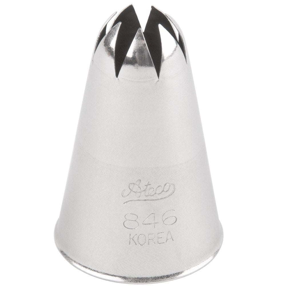 Ateco # 846 - Closed Star Pastry Tip 1/2'' Opening Diameter- Stainless ...